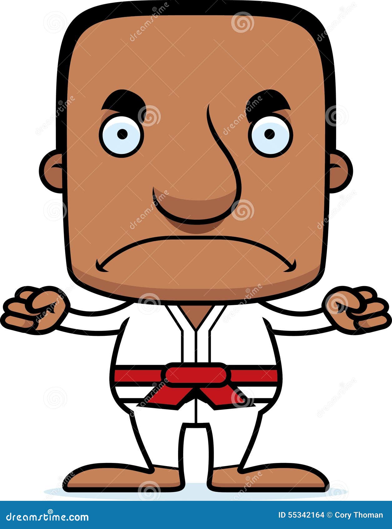 Cartoon Angry Karate Man stock vector. Illustration of karate - 55342164