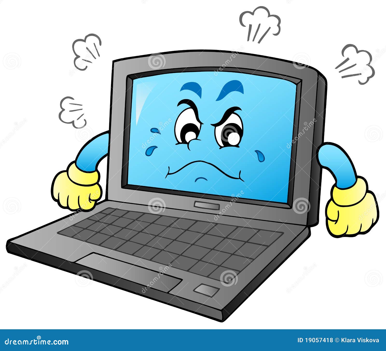 Angry At Computer Clipart