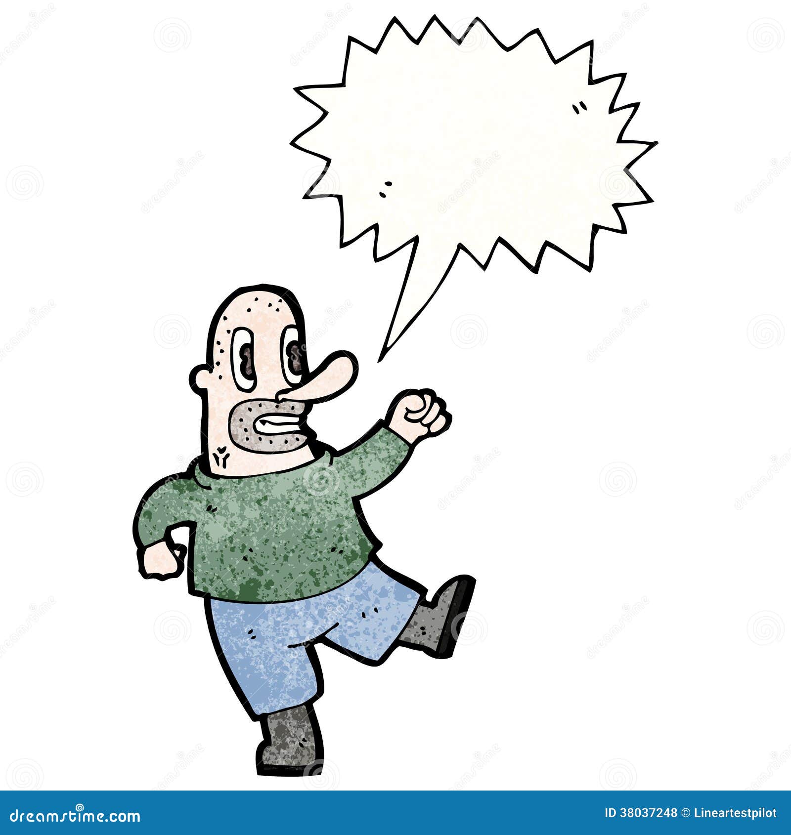 Cartoon angry man stock vector. Illustration of talking - 38037248