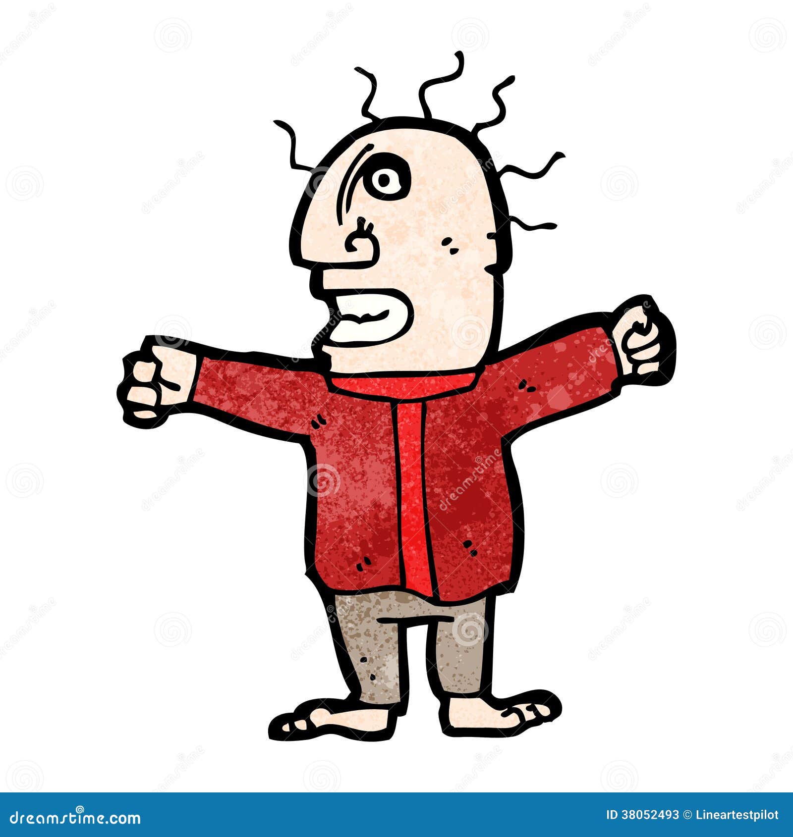 Cartoon angry man stock vector. Illustration of cartoon - 38052493