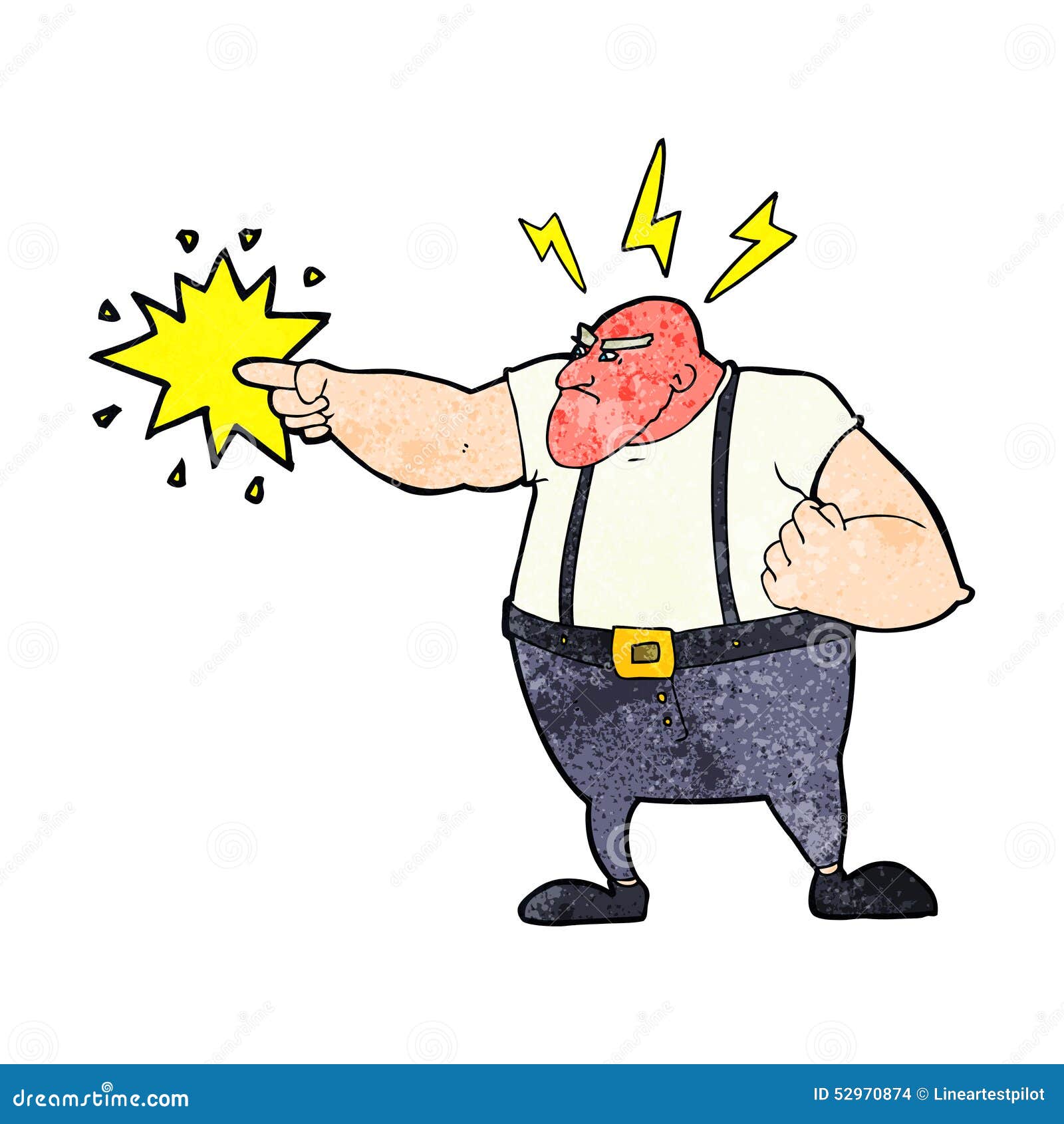 Cartoon angry man stock illustration. Illustration of angry - 52970874