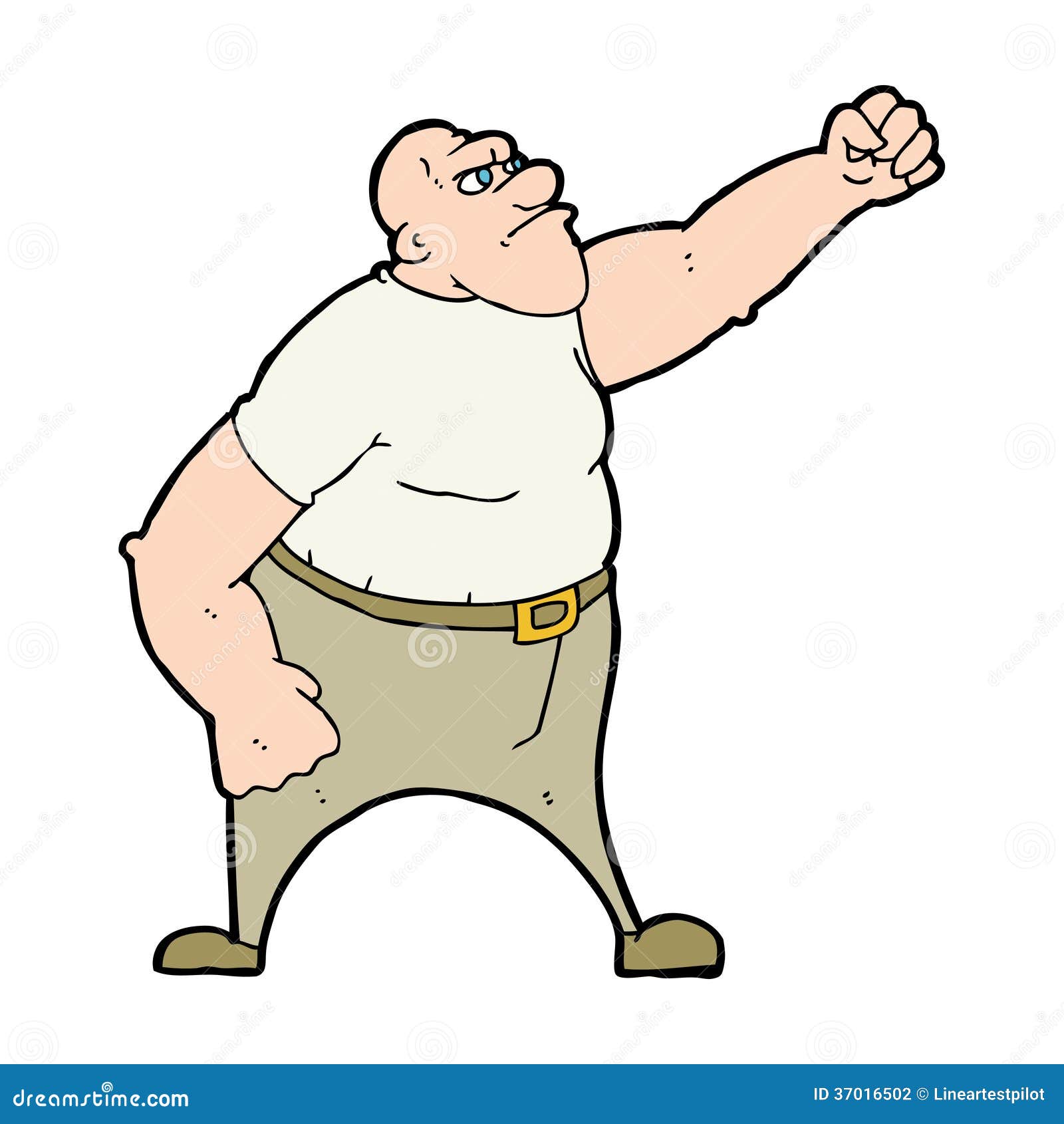 Cartoon angry man stock vector. Illustration of thug - 37016502