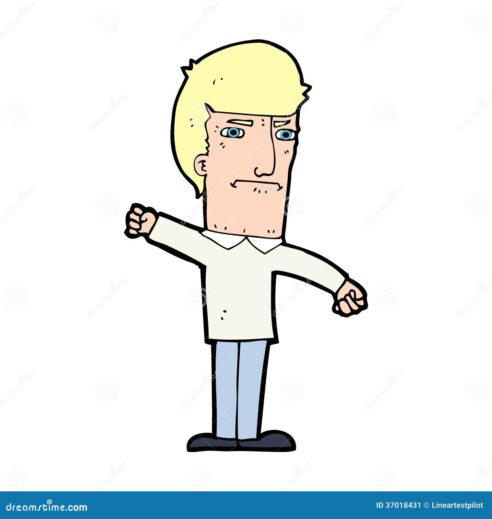 Cartoon angry man stock vector. Illustration of character - 37018431