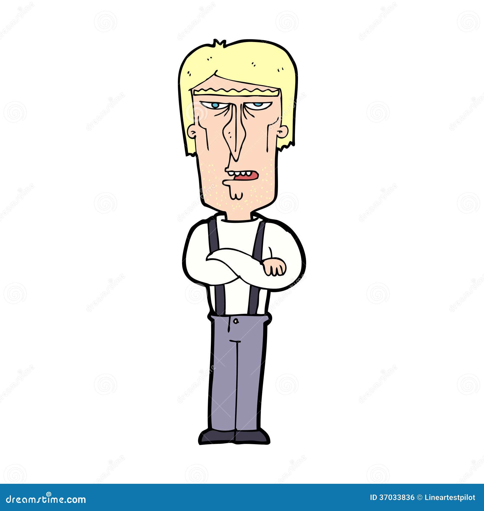 Cartoon angry man stock vector. Illustration of annoyed - 37033836