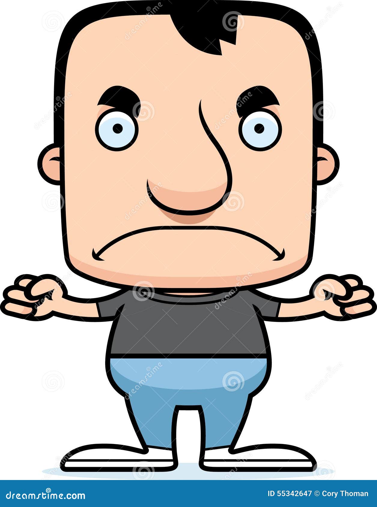 Cartoon Angry Man stock vector. Illustration of vector - 55342647