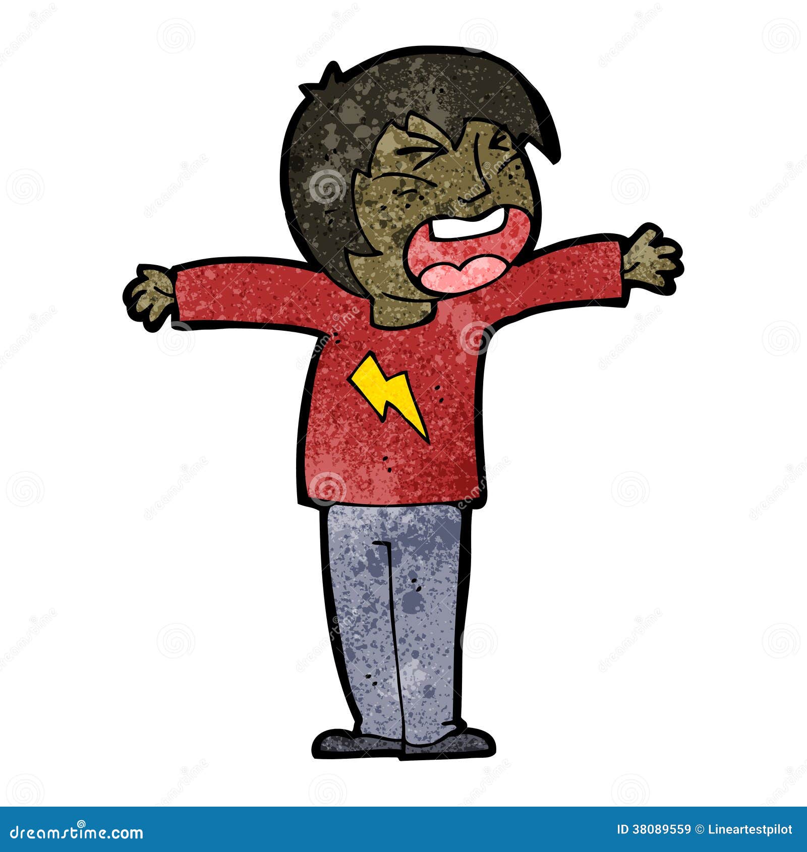 Cartoon angry man stock vector. Illustration of retro - 38089559