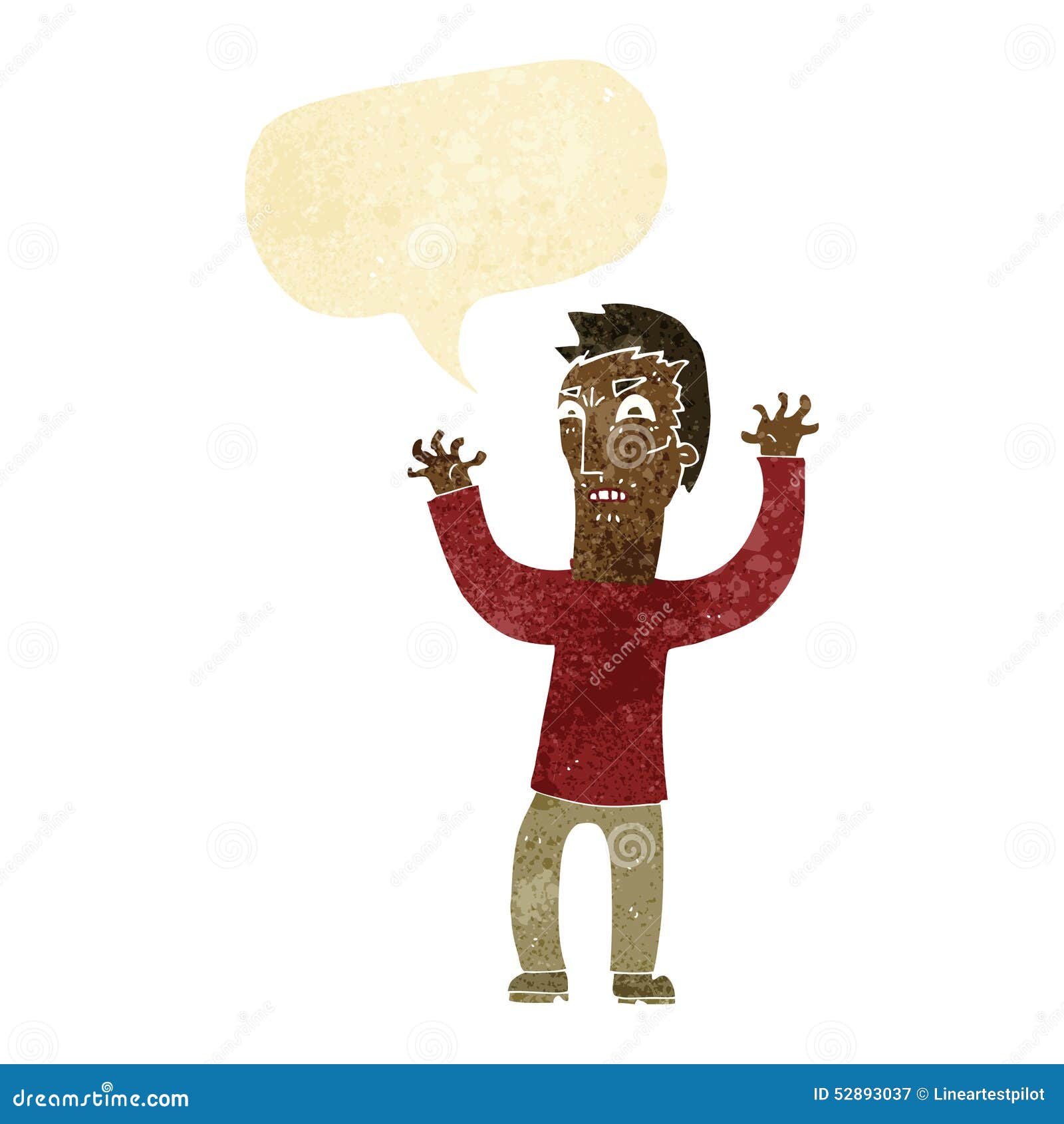 Cartoon Angry Man with Speech Bubble Stock Illustration - Illustration ...