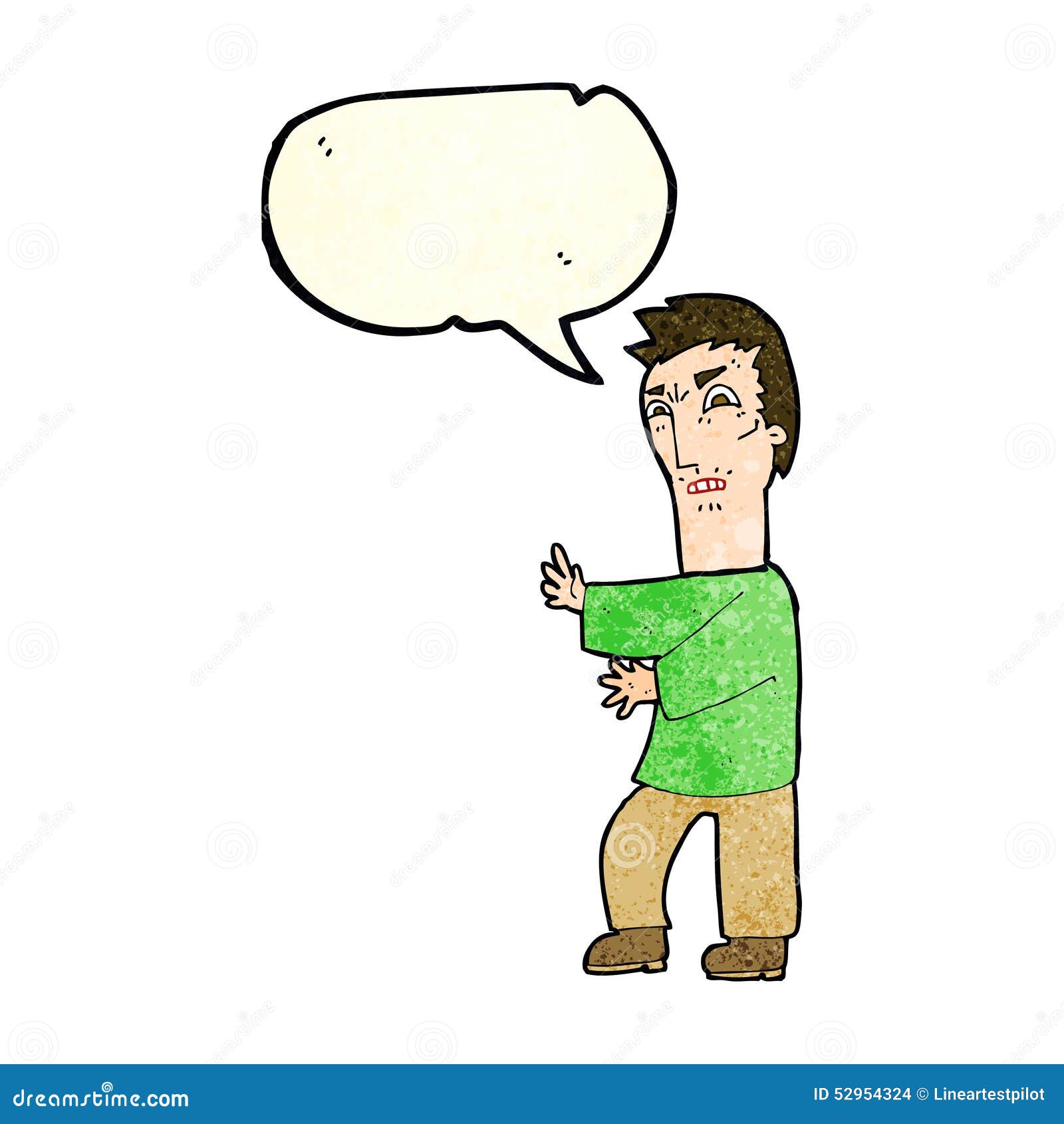 Cartoon Angry Man with Speech Bubble Stock Illustration - Illustration ...