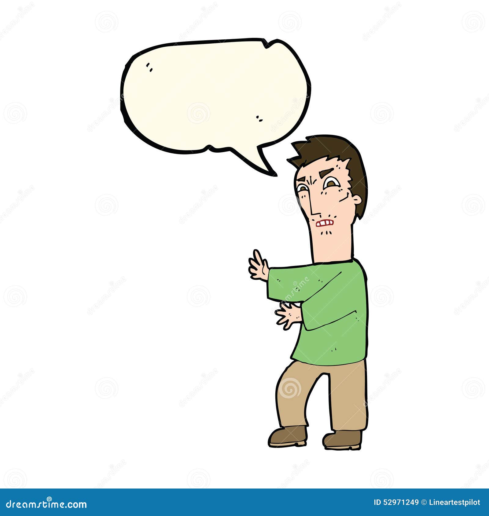 Cartoon Angry Man with Speech Bubble Stock Illustration - Illustration ...