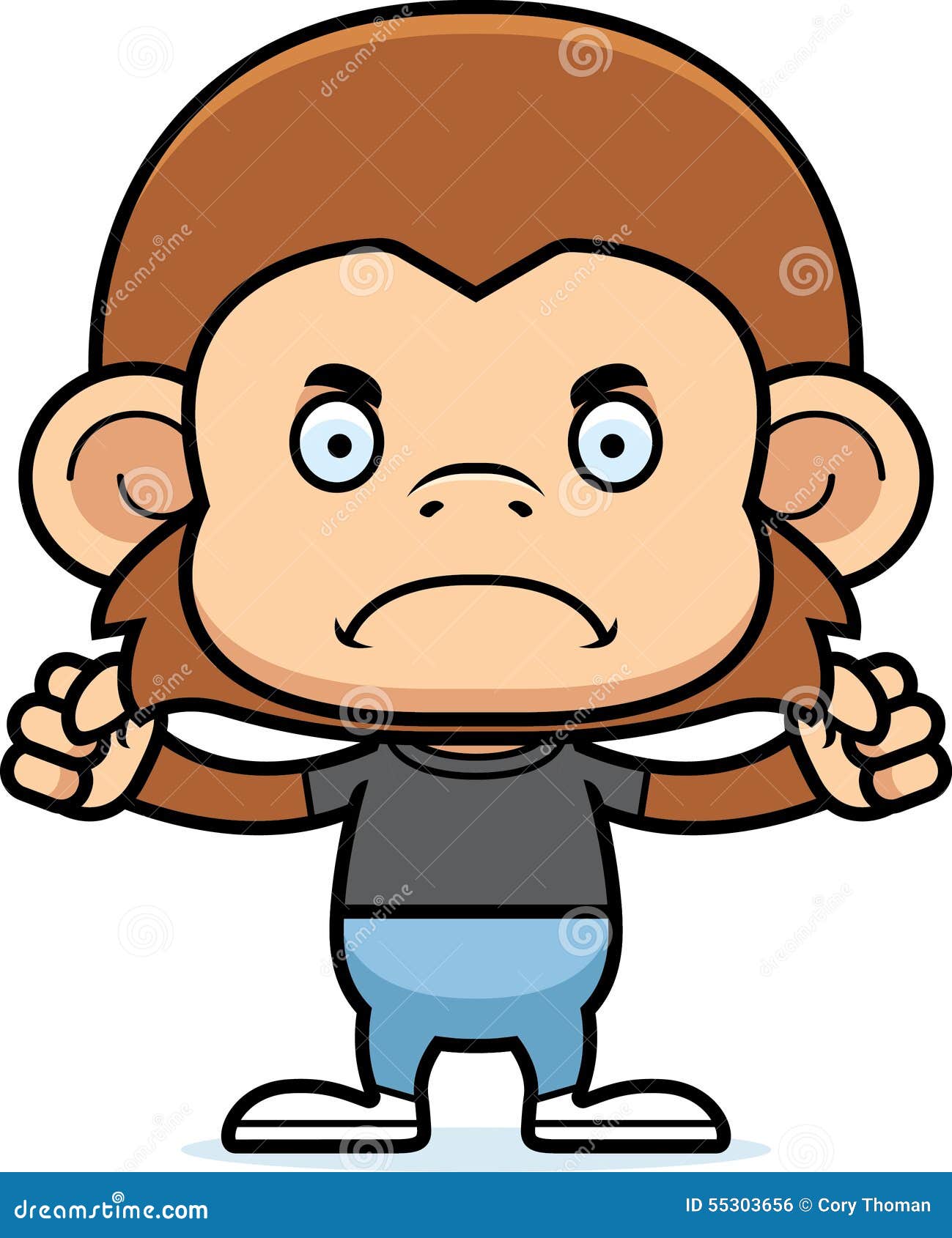 Cartoon Angry Monkey stock vector. Illustration of monkey - 55303656