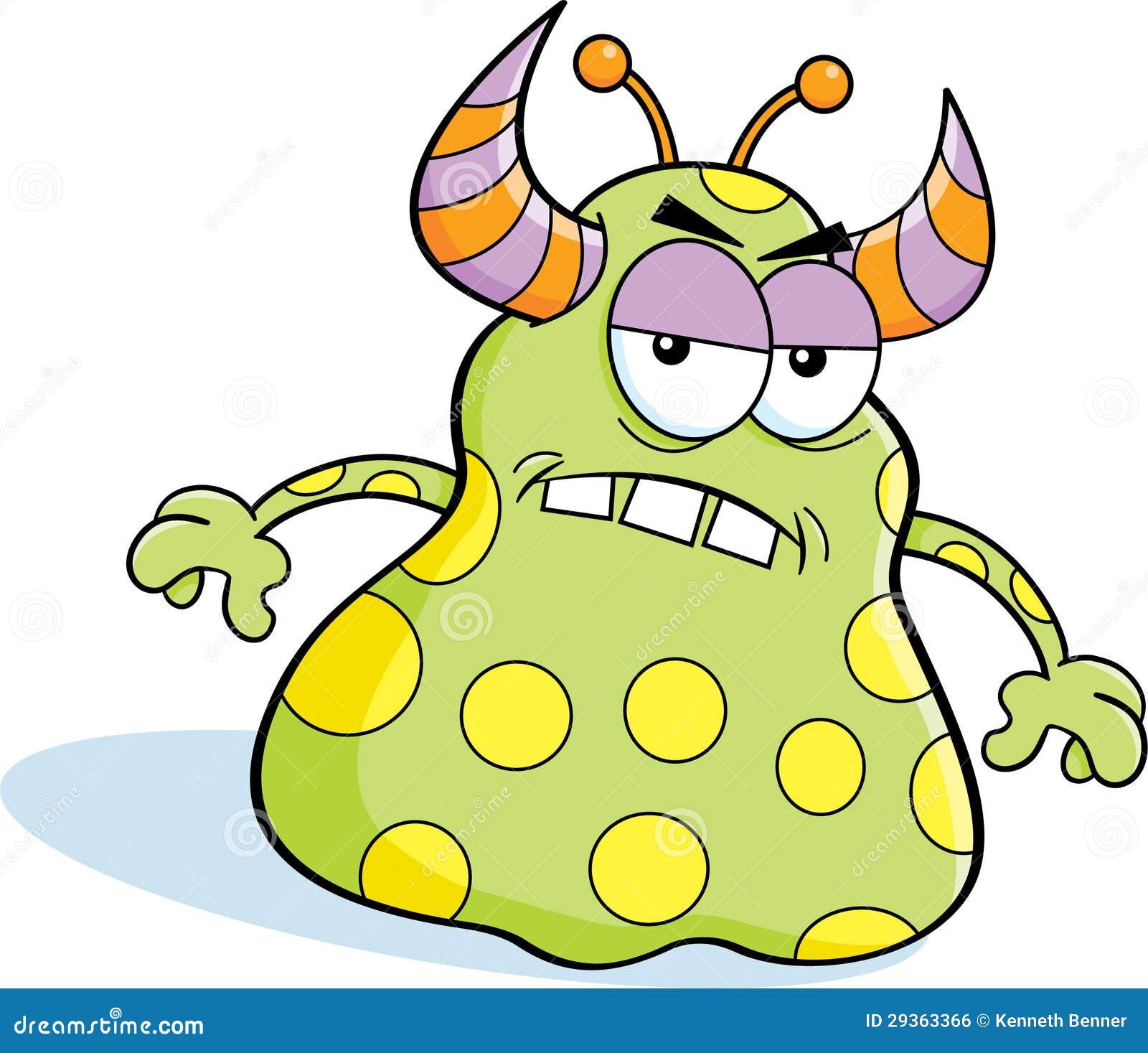 Cartoon angry monster stock vector. Illustration of horns - 29363366
