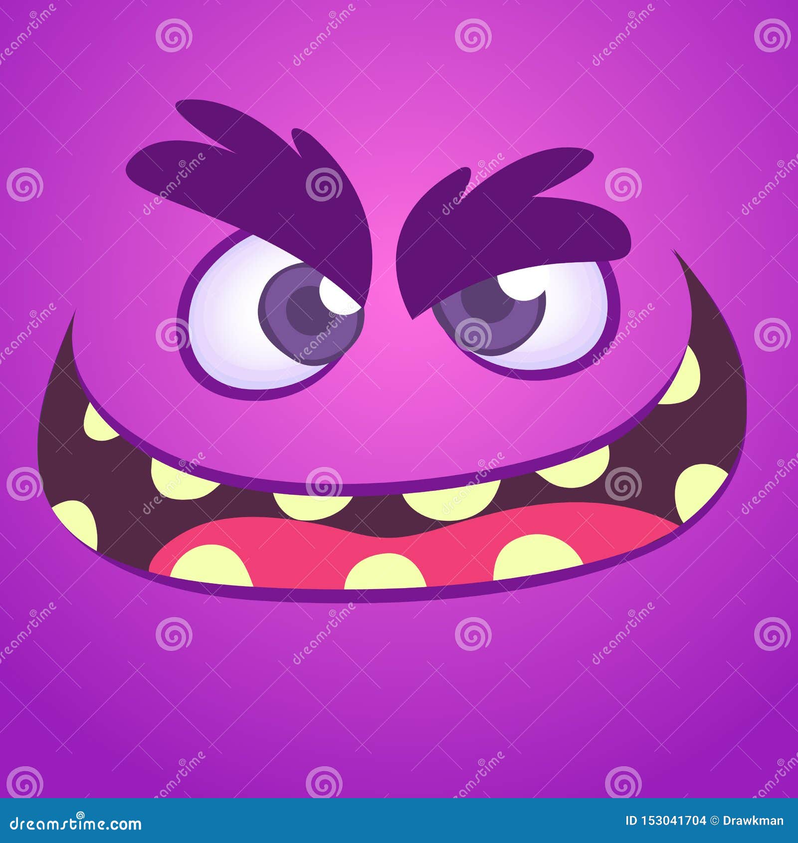 Halloween Avatar Monster Face Set Icon Cartoon Vector | CartoonDealer ...
