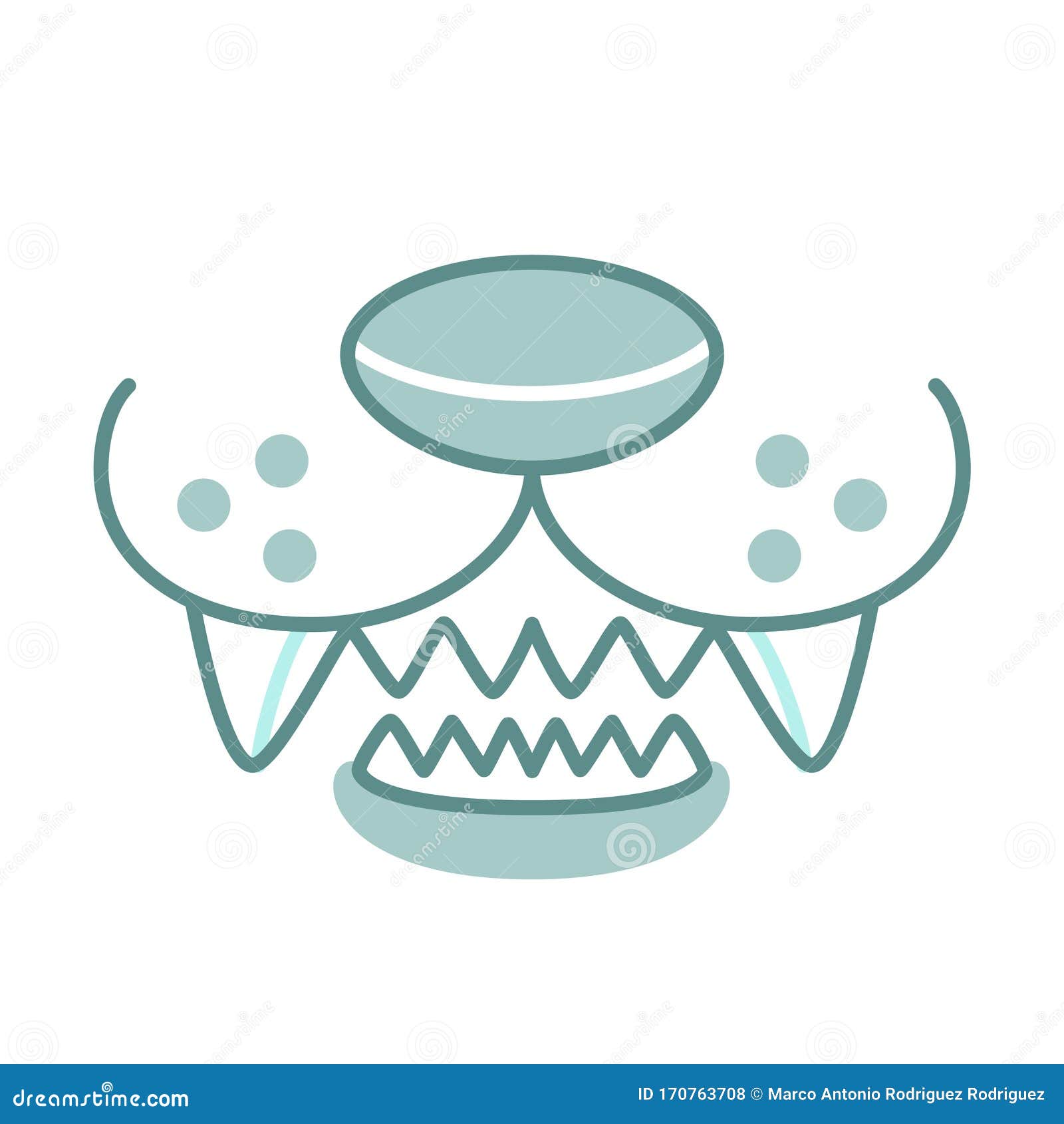 Angry Mouth With Teeth Monster Set. Scary Maw With Fangs Cartoon Vector ...