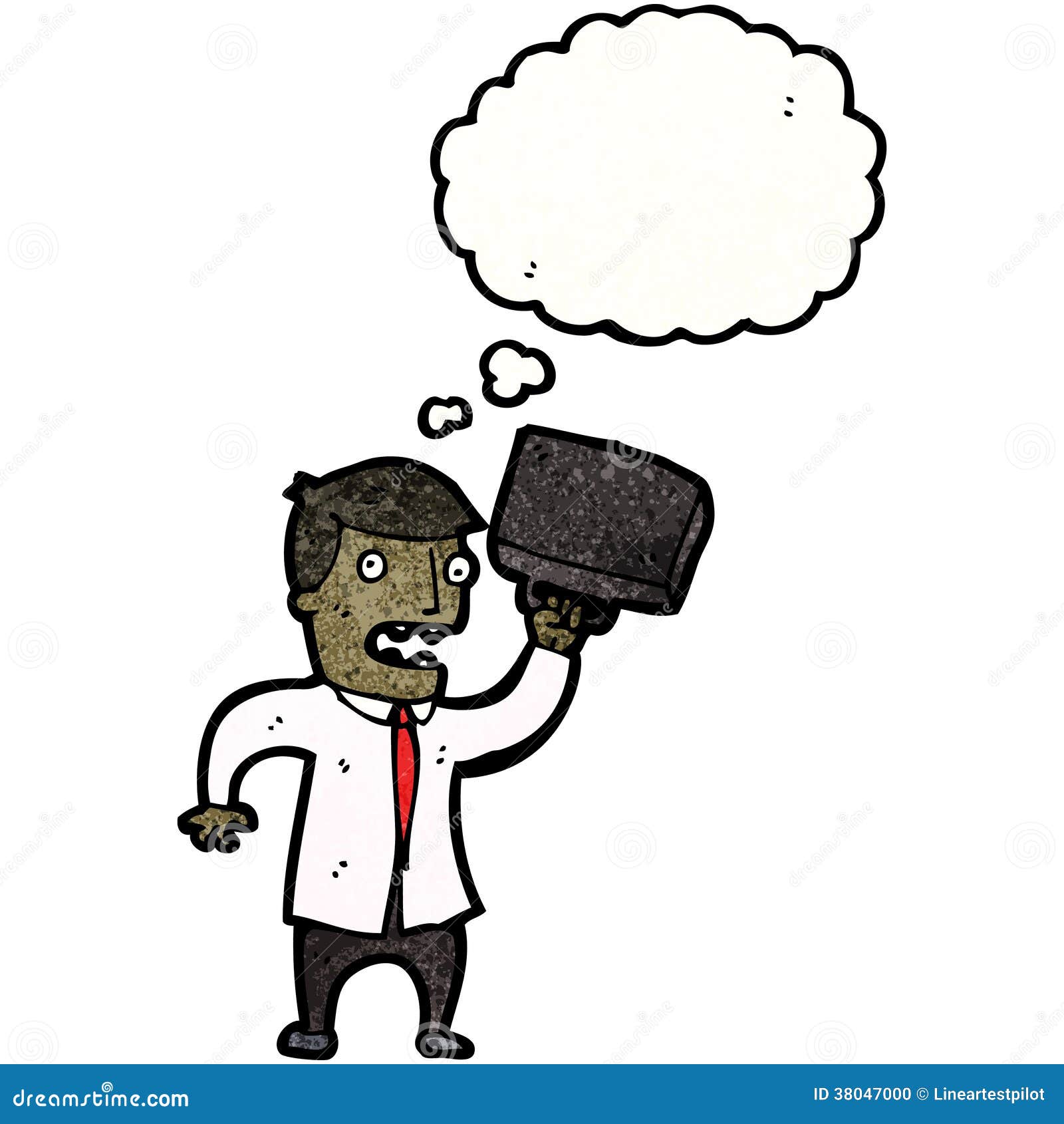 Cartoon Angry Office Worker Stock Vector - Illustration of balloon ...