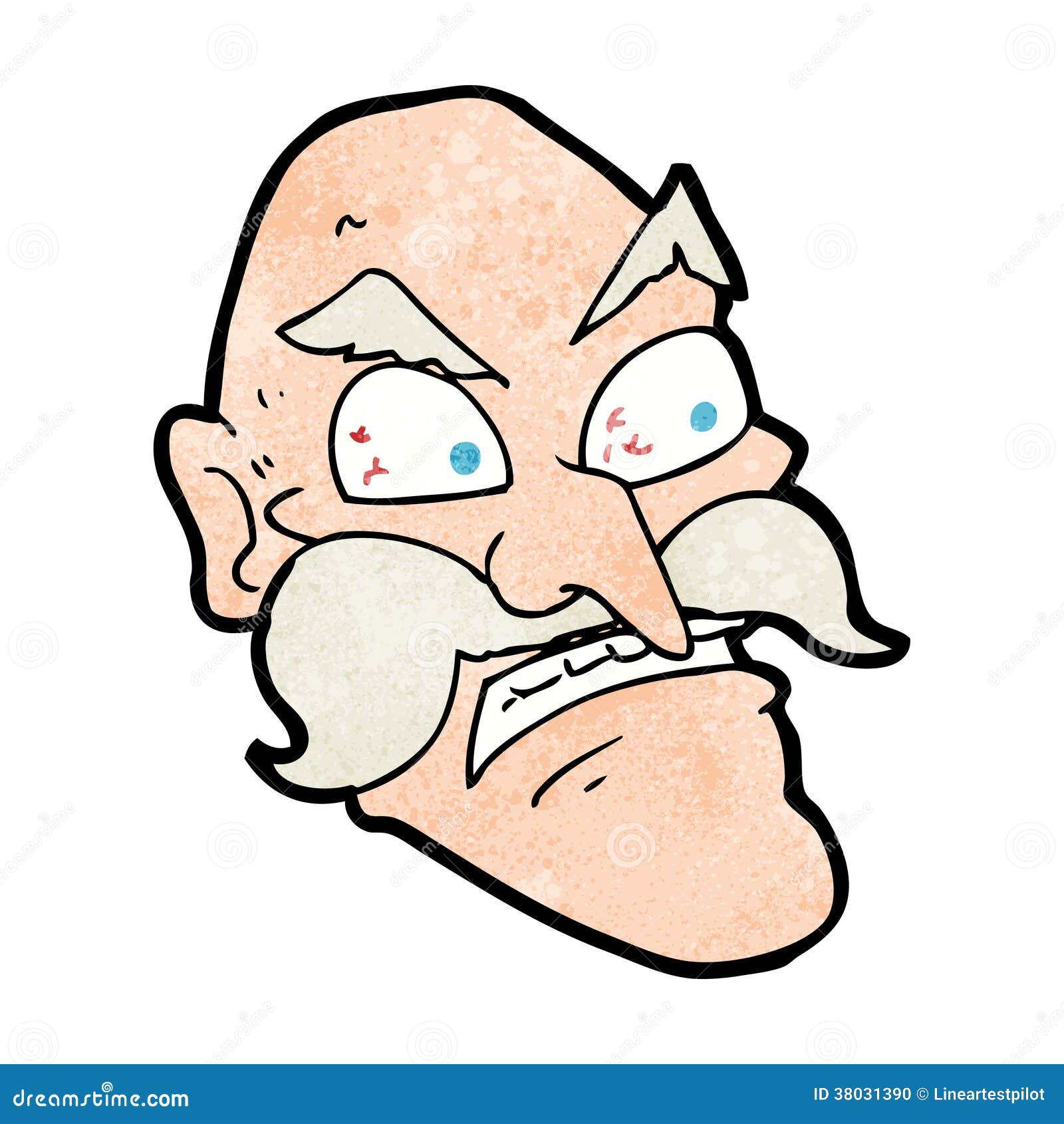 Cartoon angry old man stock vector. Illustration of funny - 38031390