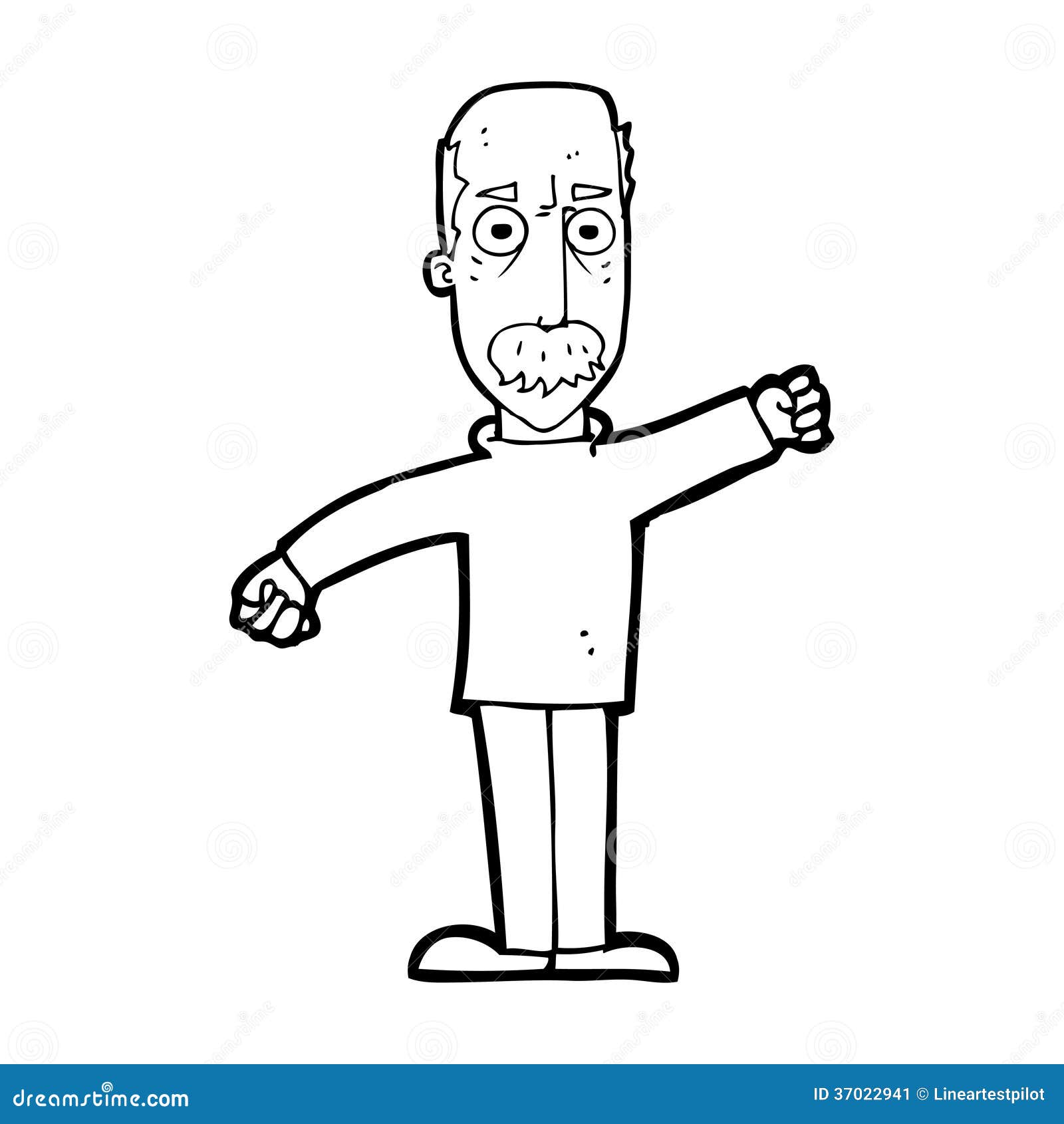 Cartoon angry old man stock illustration. Illustration of angry - 37022941