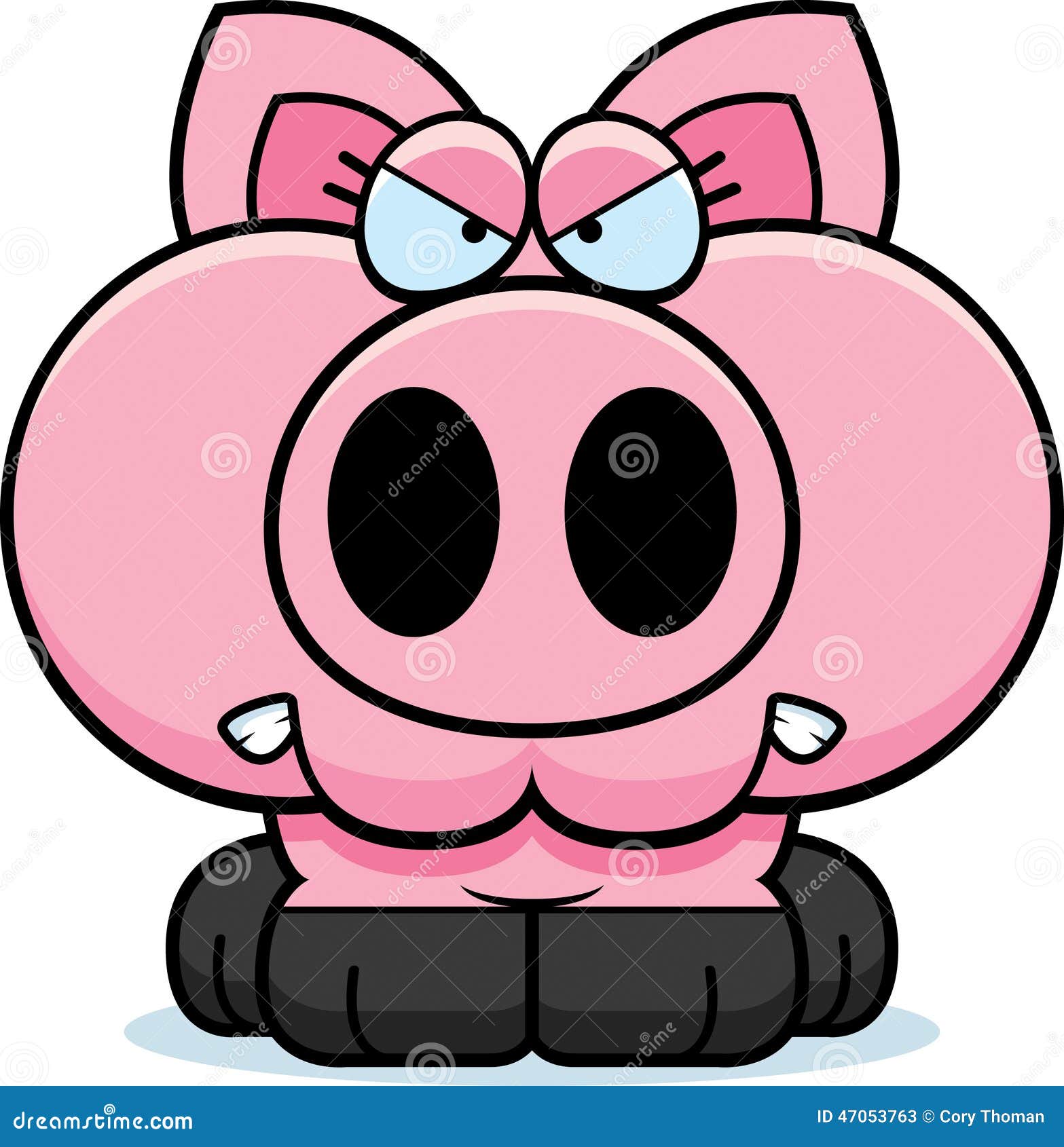 Cartoon Angry Pig stock vector. Illustration of clipart - 47053763