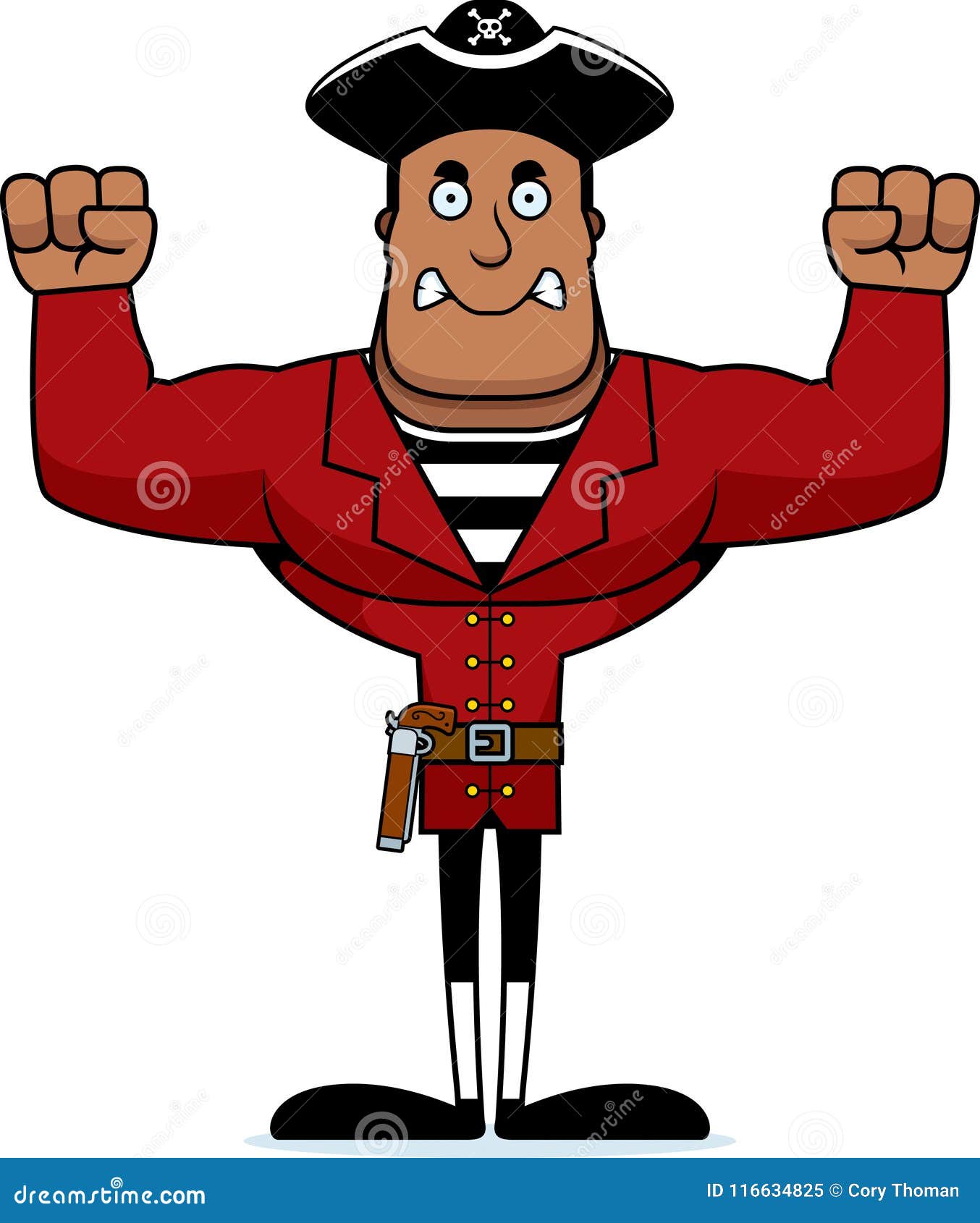 Cartoon Angry Pirate stock vector. Illustration of clip - 116634825