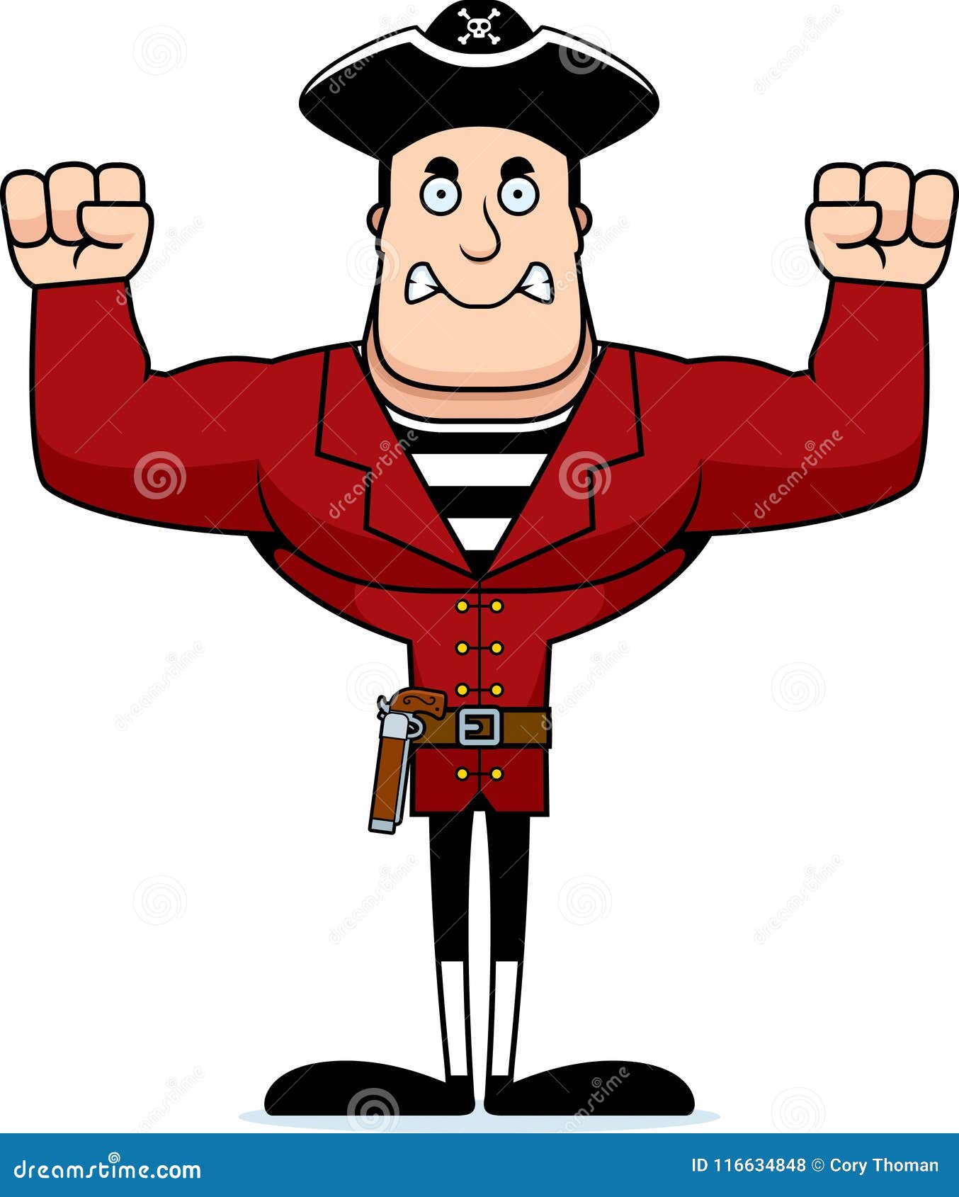 Cartoon Angry Pirate stock vector. Illustration of graphic - 116634848