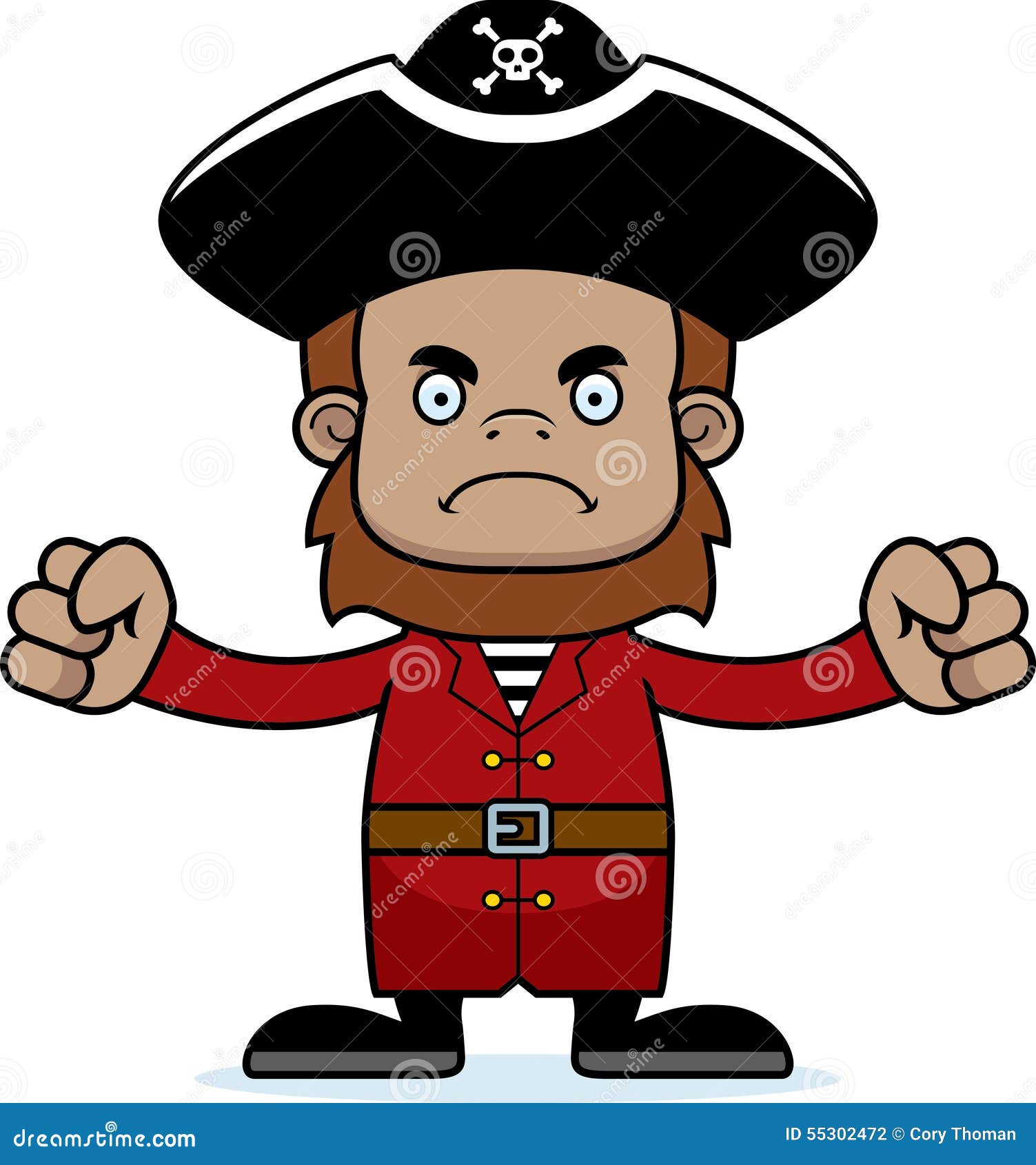 Cartoon Angry Pirate Sasquatch Stock Vector - Illustration of cartoon ...