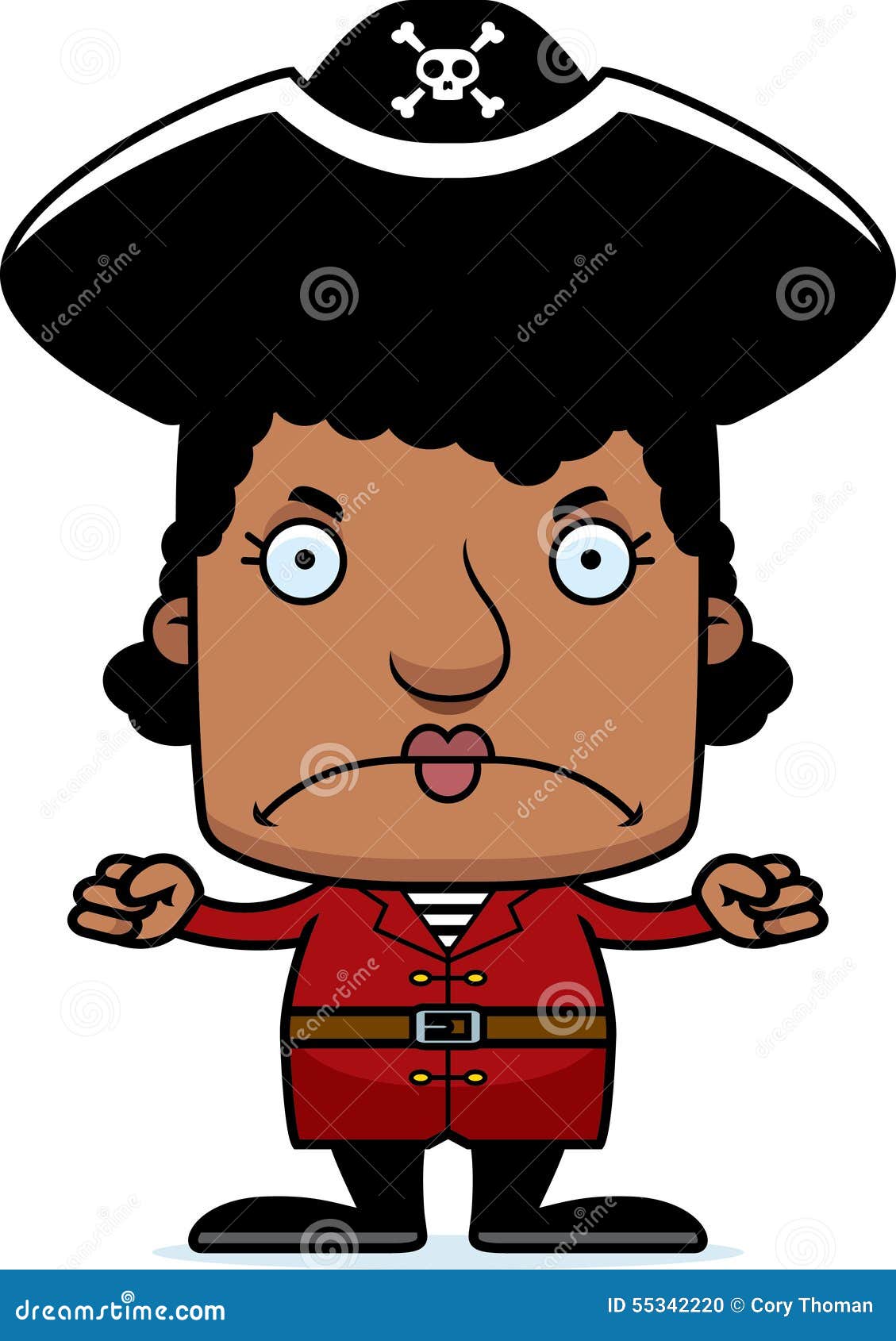 Cartoon Angry Pirate Woman Stock Vector - Image: 55342220