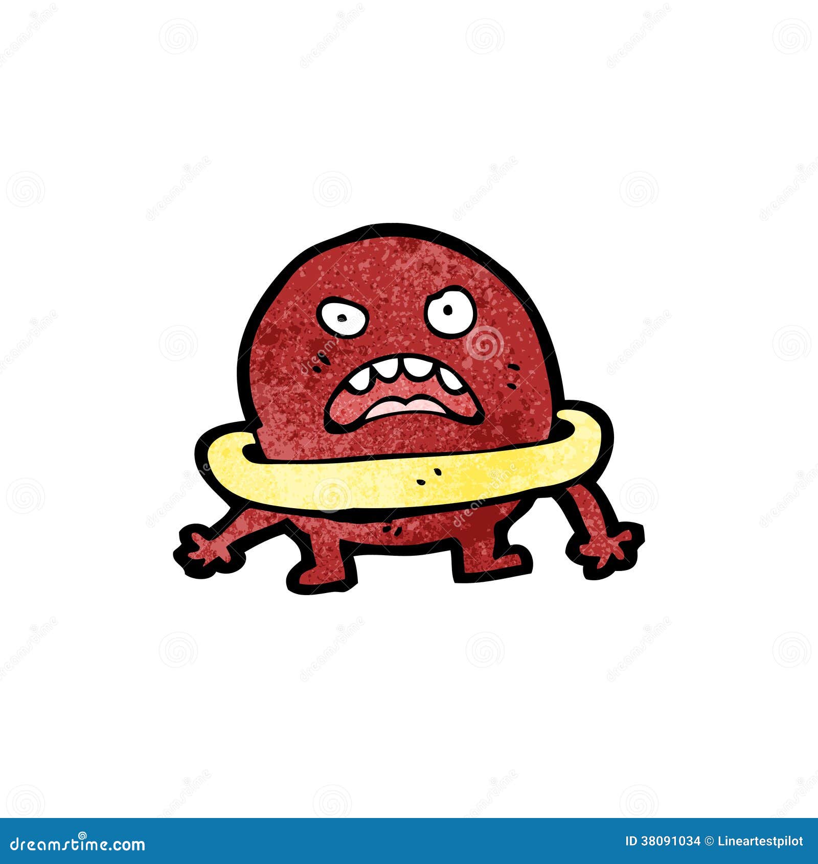 Cartoon angry planet stock vector. Illustration of cartoon - 38091034