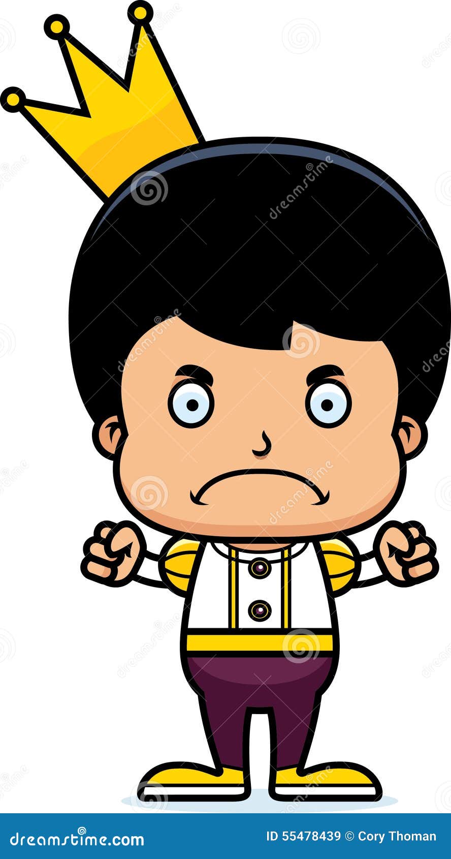 Cartoon Angry Prince Boy stock vector. Illustration of angry - 55478439
