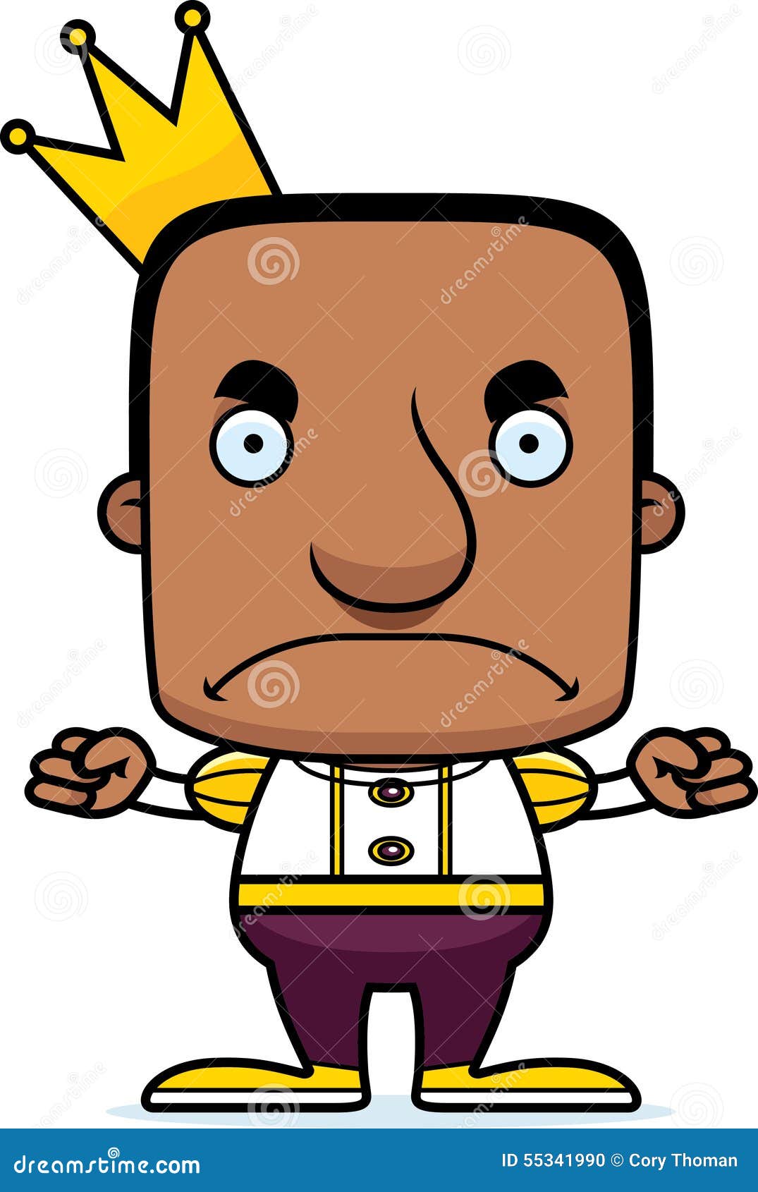 Cartoon Angry Prince Man stock vector. Illustration of clip - 55341990
