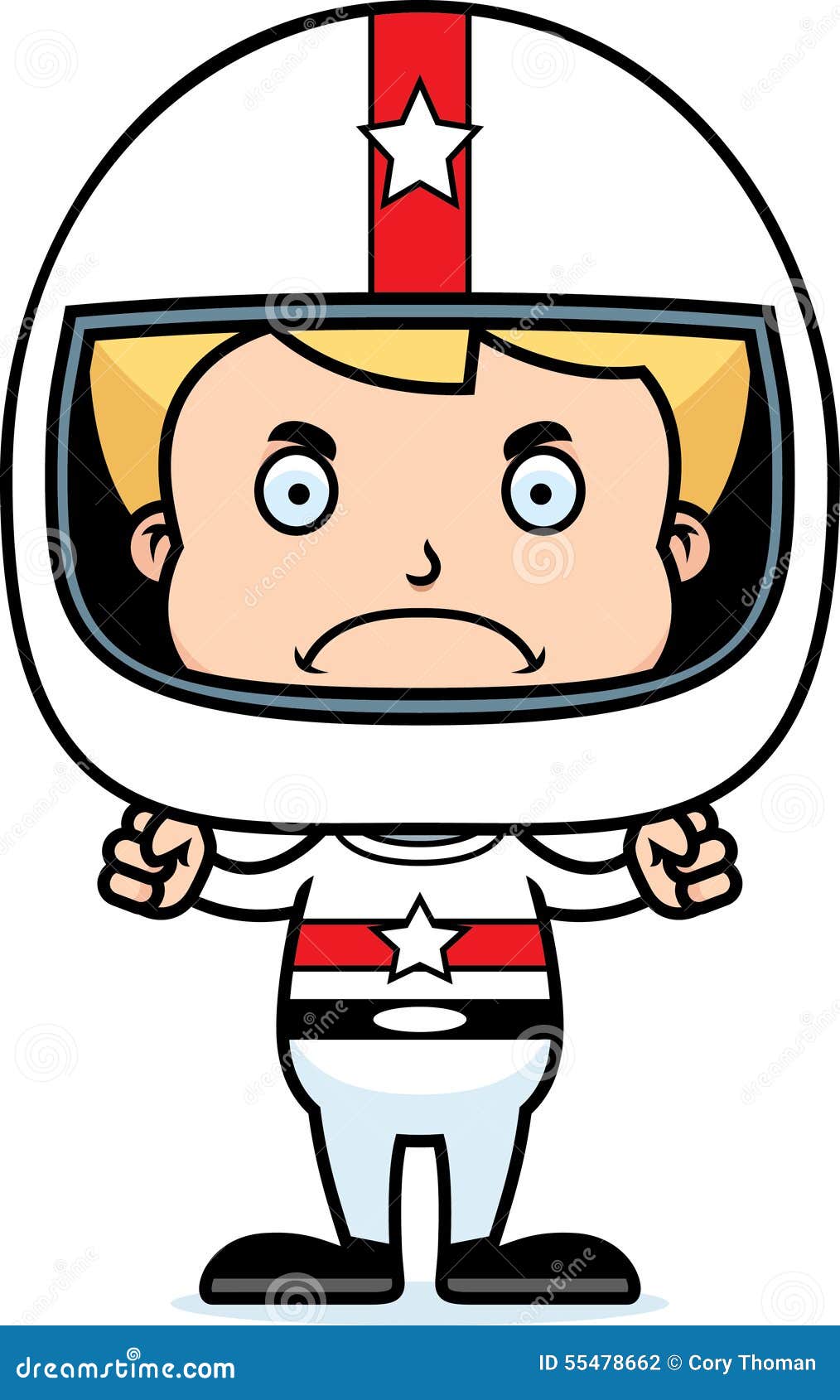 Cartoon Angry Race Car Driver Boy Stock Vector - Illustration of ...