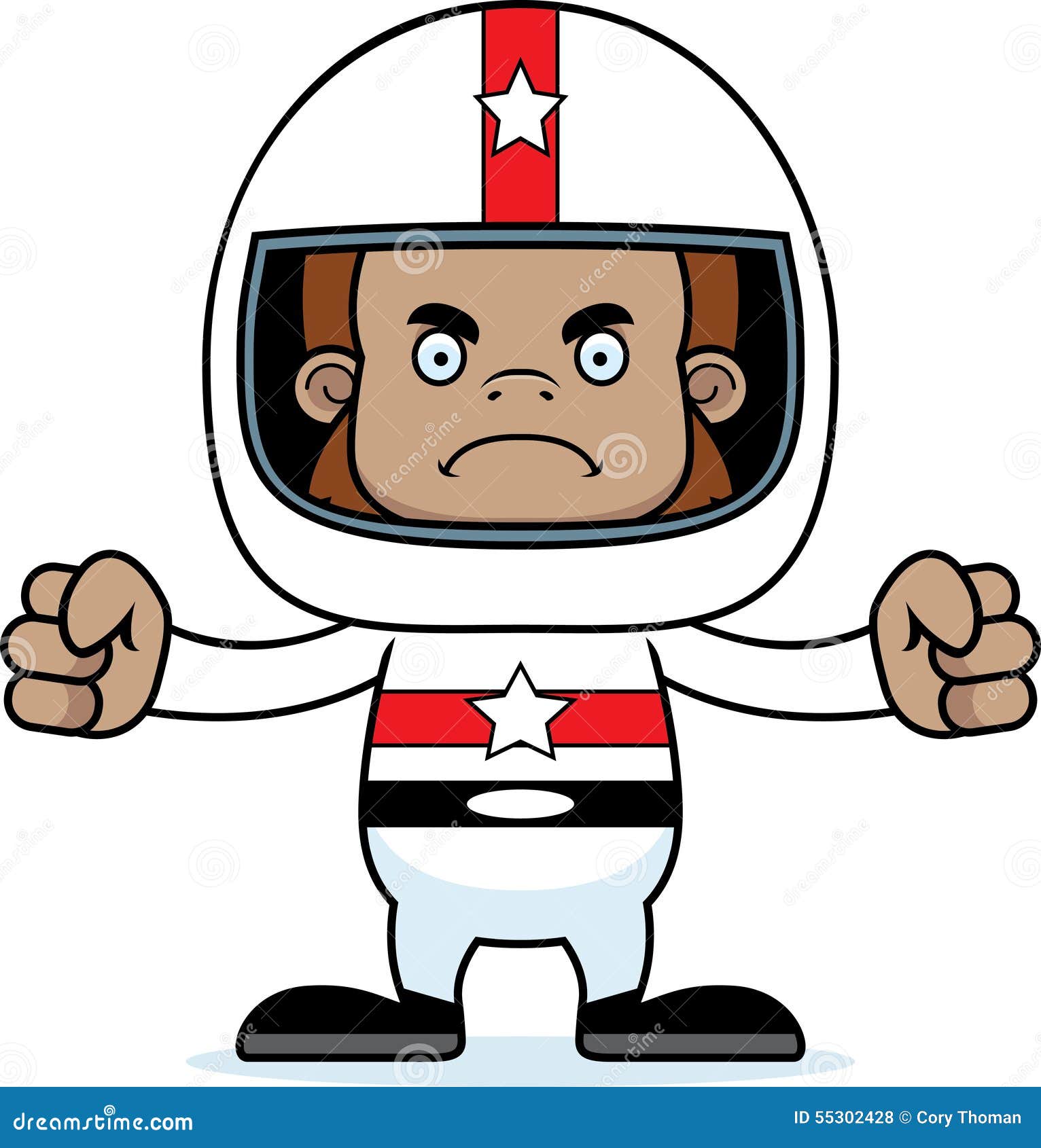 Cartoon Angry Race Car Driver Sasquatch Stock Vector - Illustration of ...
