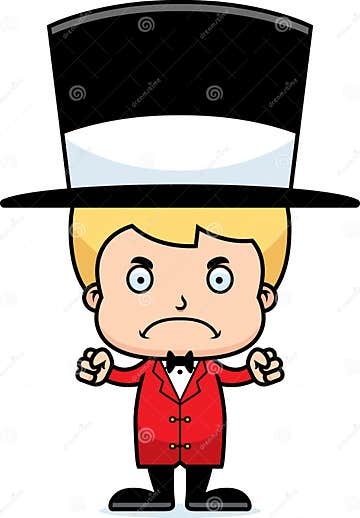 Cartoon Angry Ringmaster Boy Stock Vector - Illustration of vector ...