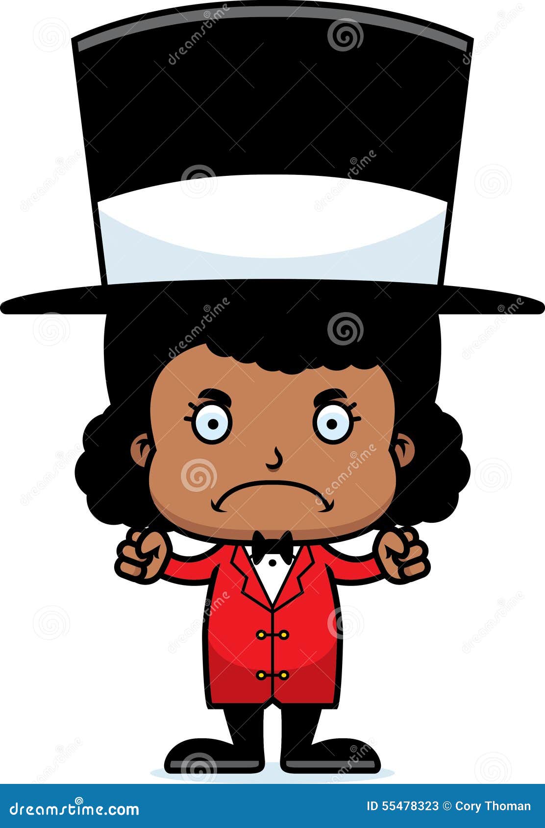 Cartoon Angry Ringmaster Girl Stock Vector - Illustration of circus ...