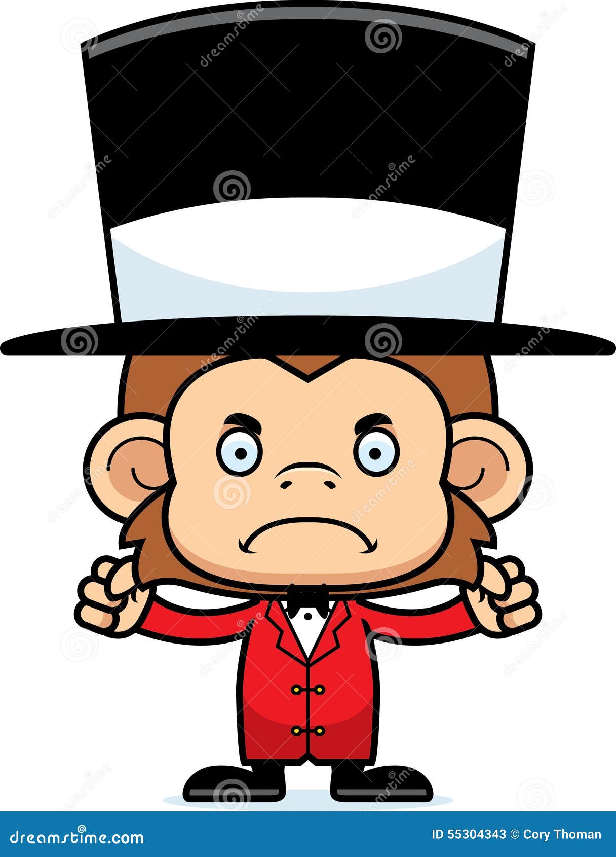 Cartoon Angry Ringmaster Monkey Stock Vector - Illustration of monkey ...