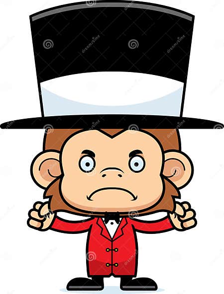 Cartoon Angry Ringmaster Monkey Stock Vector - Illustration of monkey ...
