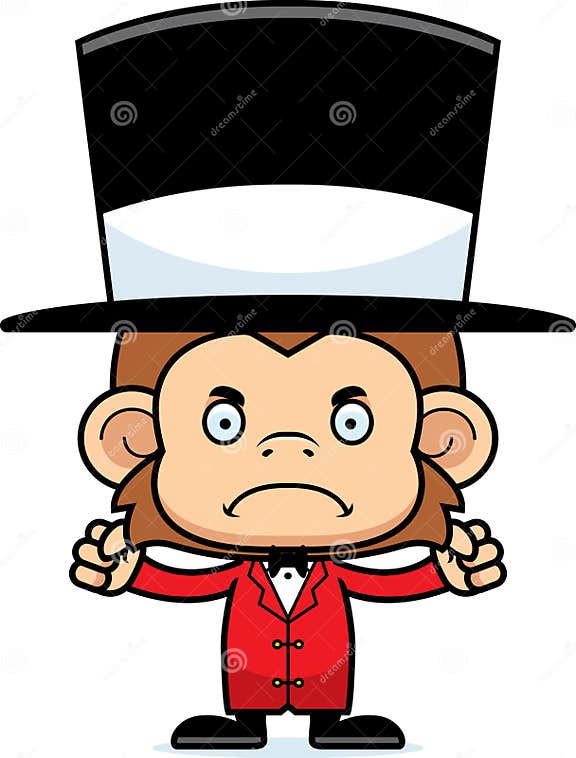 Cartoon Angry Ringmaster Monkey Stock Vector - Illustration of monkey ...
