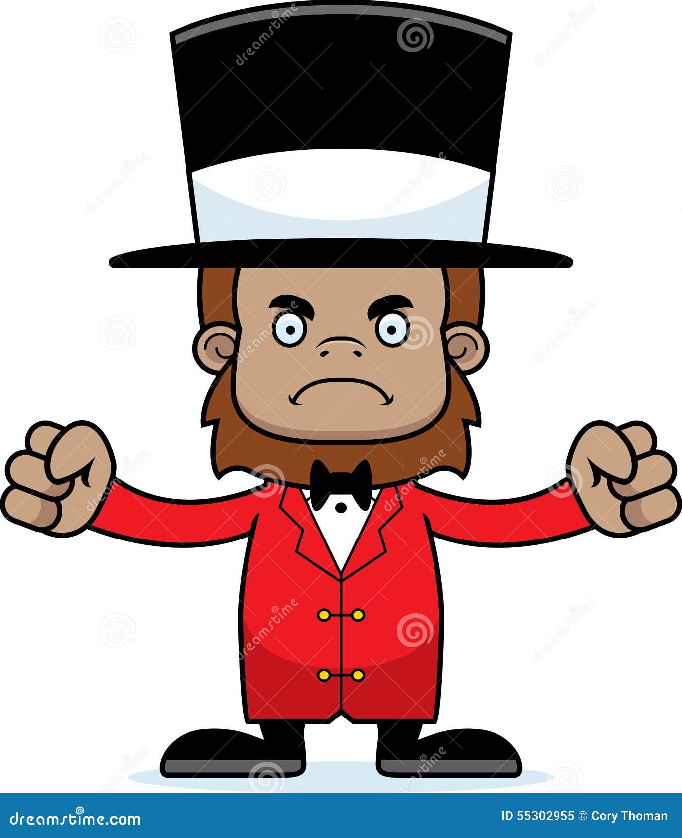 Cartoon Angry Ringmaster Sasquatch Stock Vector - Illustration of ...