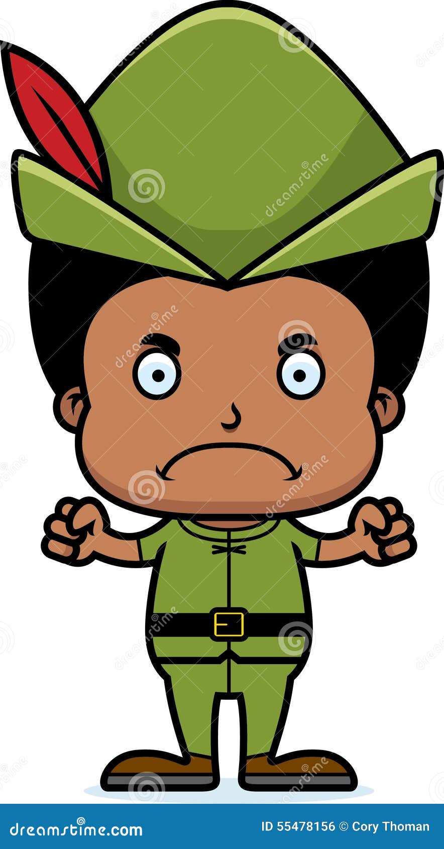 Cartoon Angry Robin Hood Boy Stock Vector - Illustration of cartoon ...