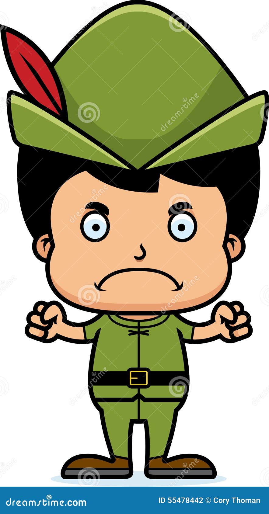 Cartoon Angry Robin Hood Boy Stock Vector - Illustration of clip ...