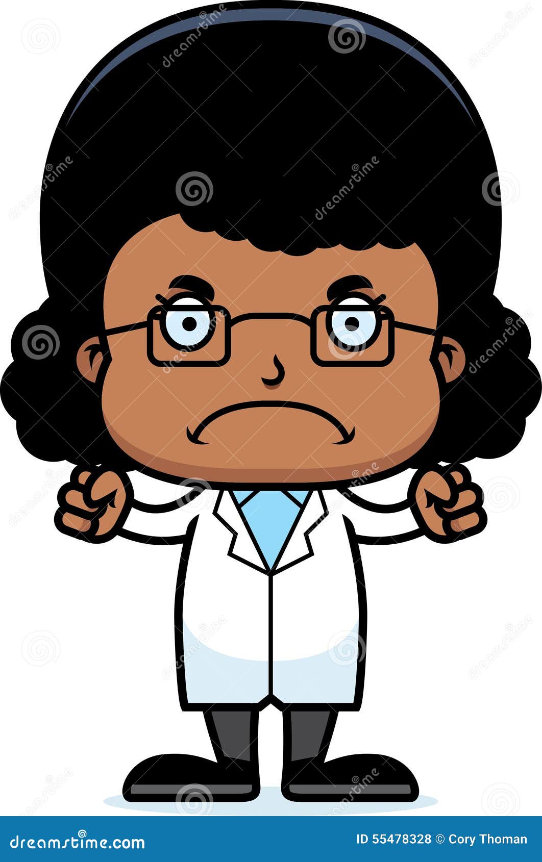 Mad Female Scientist Cartoon