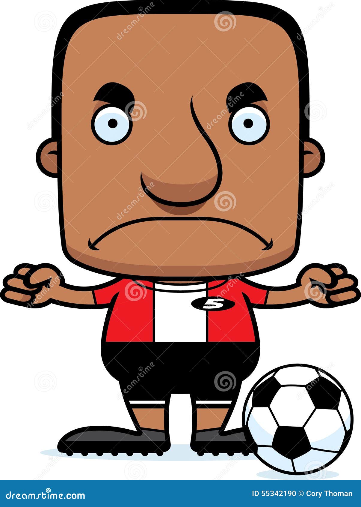 Cartoon Angry Soccer Player Man Stock Vector - Illustration of vector ...