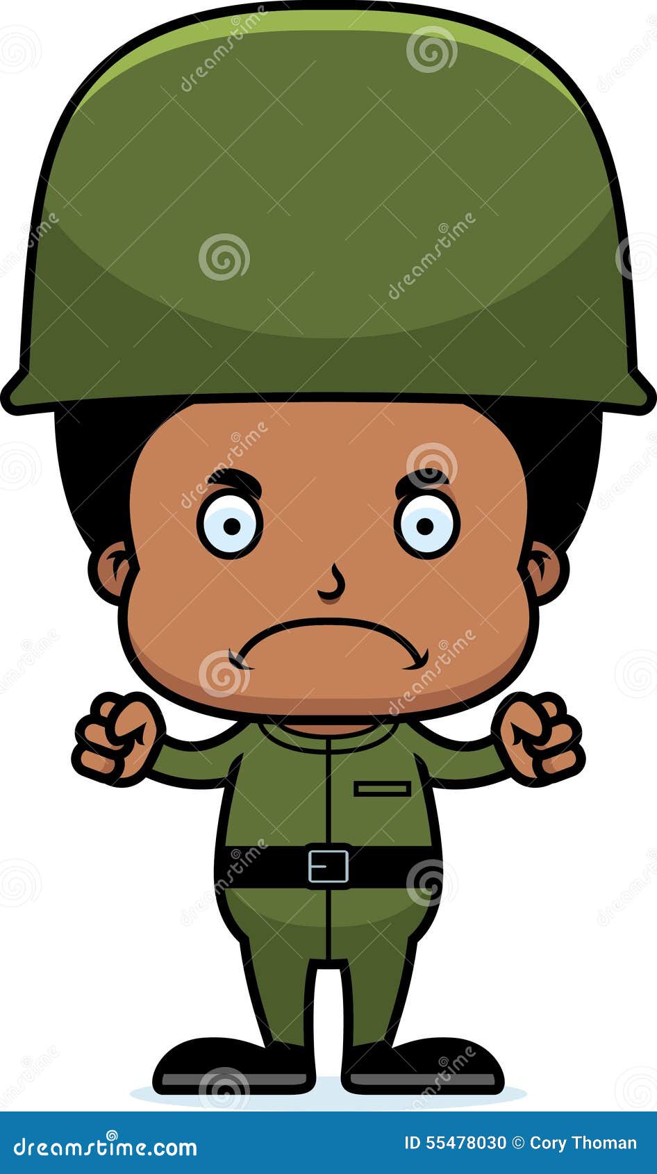 Cartoon Angry Soldier Boy stock vector. Illustration of child - 55478030