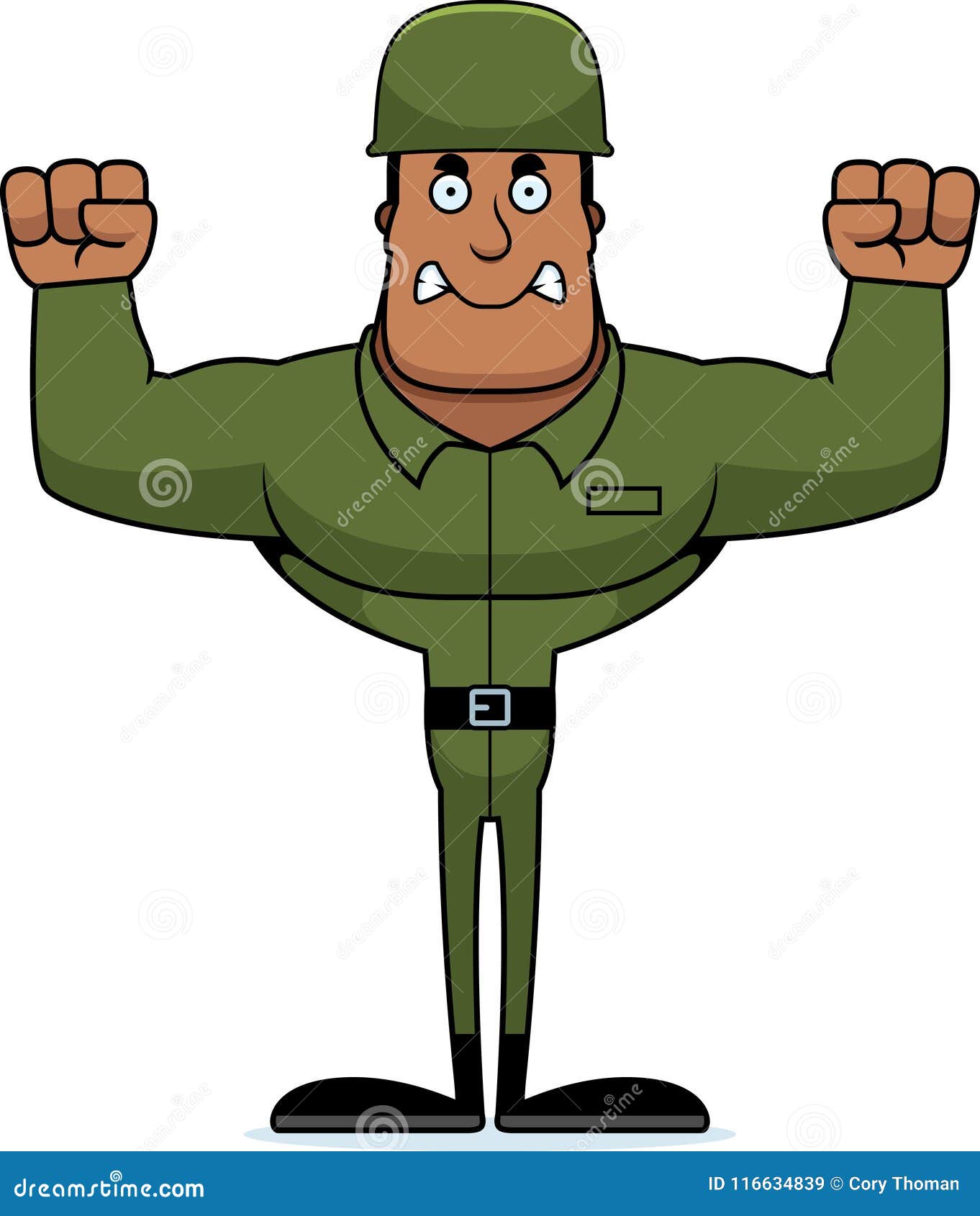 Cartoon Angry Soldier stock vector. Illustration of cartoon - 116634839