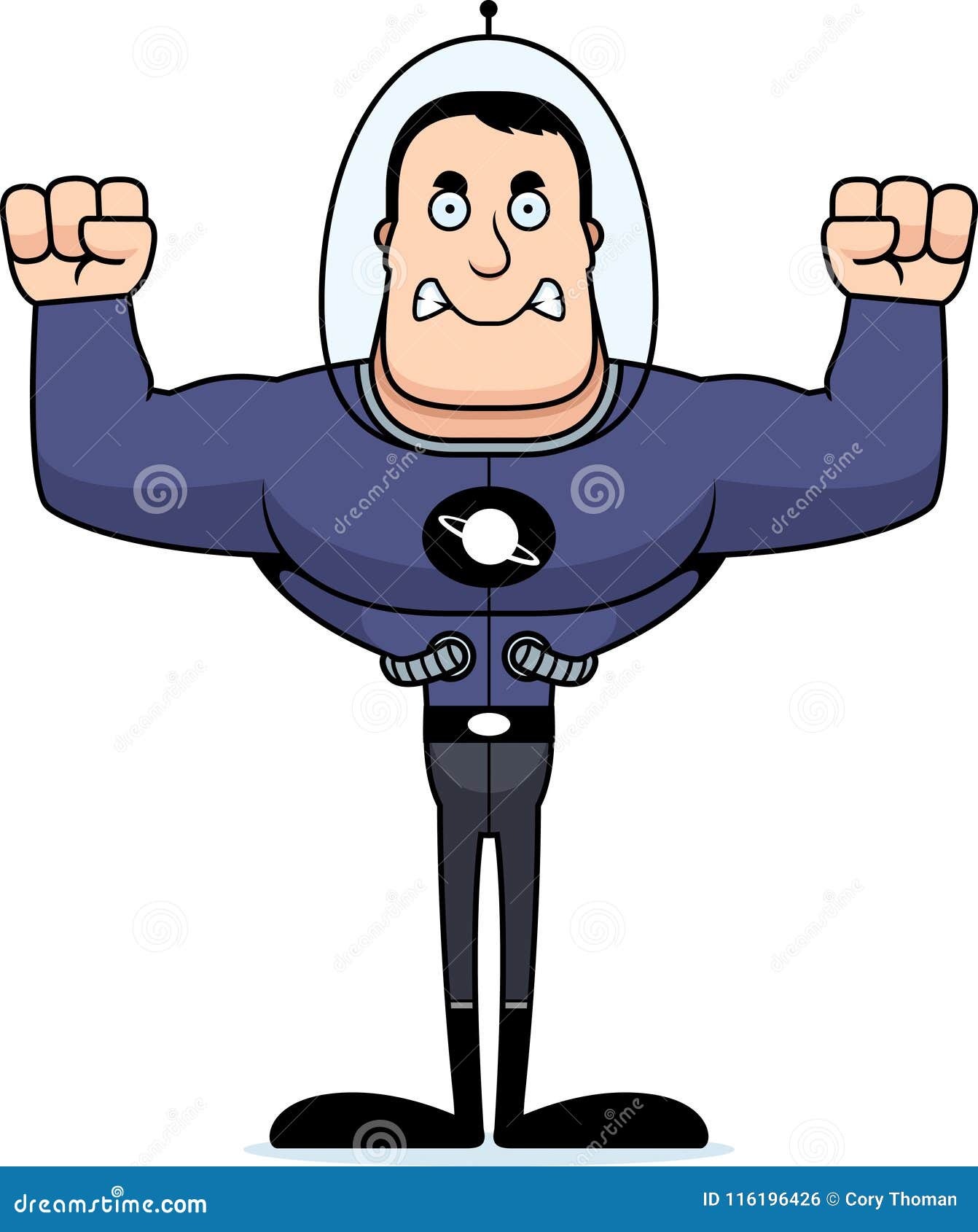 Cartoon Angry Spaceman stock vector. Illustration of cosmonaut - 116196426
