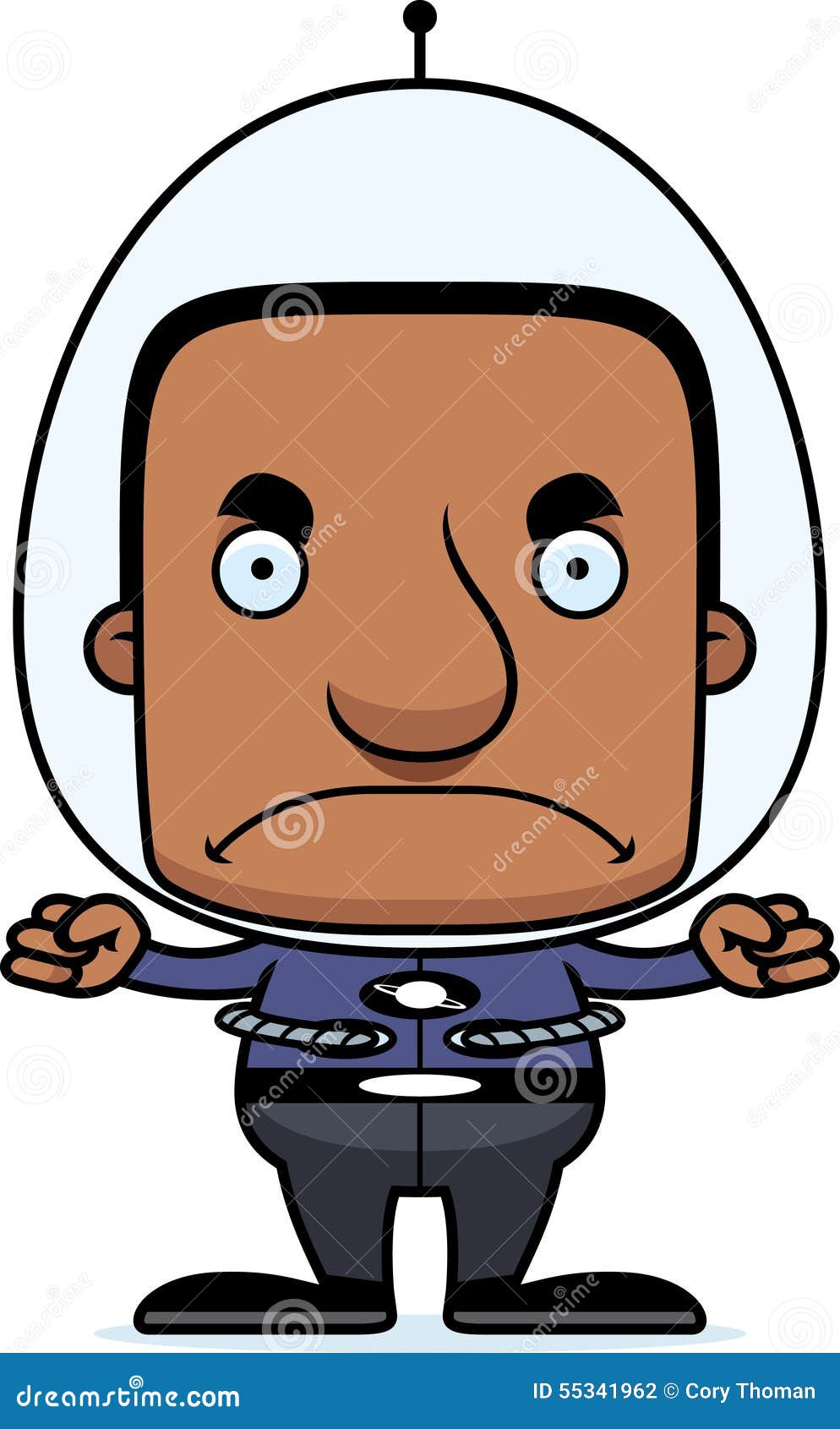 Cartoon Angry Spaceman Man stock vector. Illustration of spacesuit ...