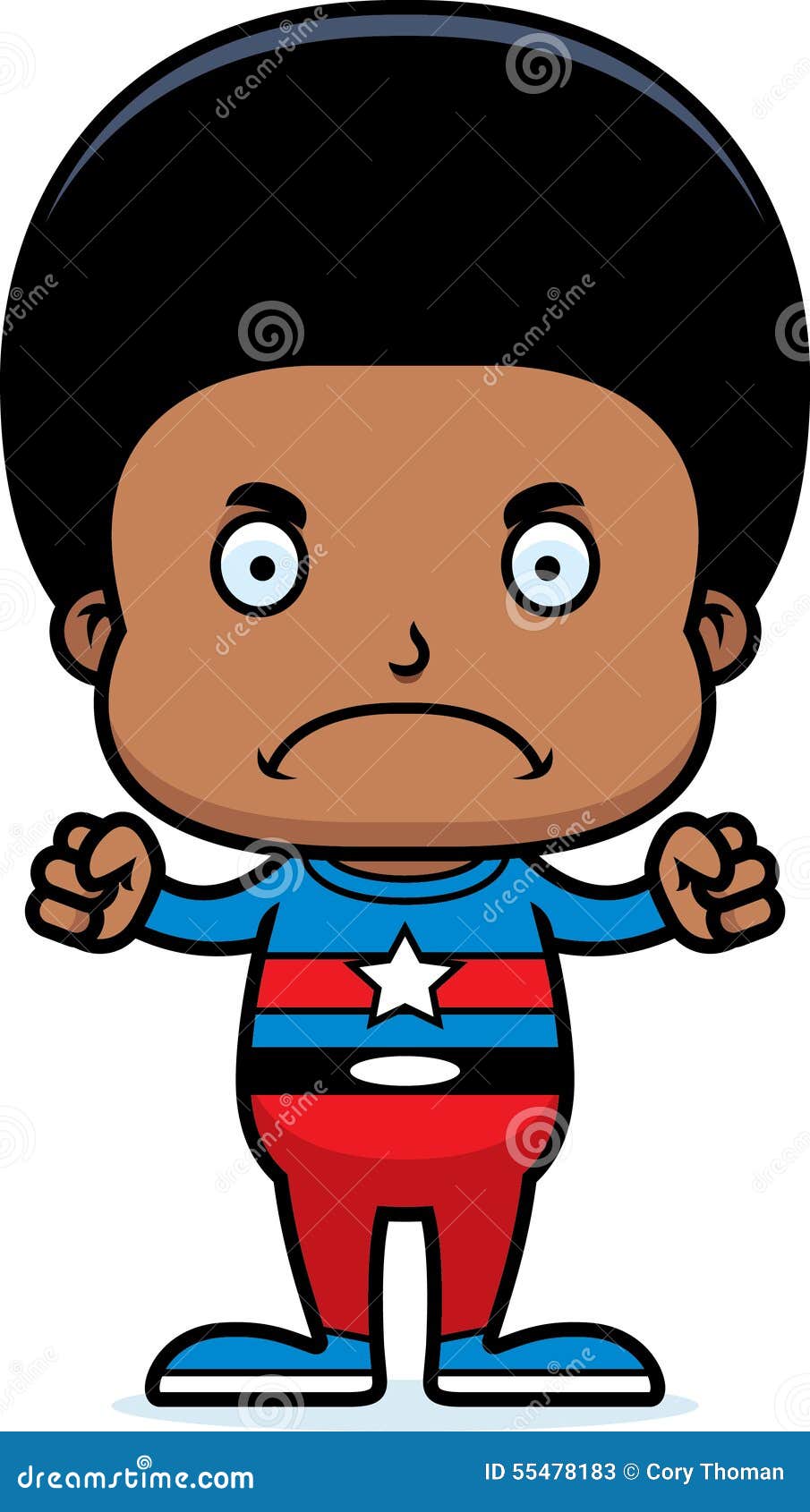 Cartoon Angry Superhero Boy Stock Vector - Illustration of hero, child ...