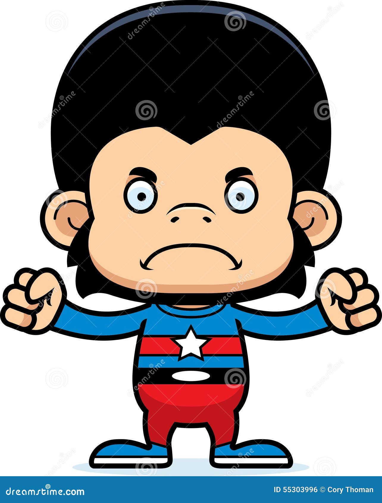 Cartoon Angry Superhero Chimpanzee Stock Vector - Illustration of clip ...