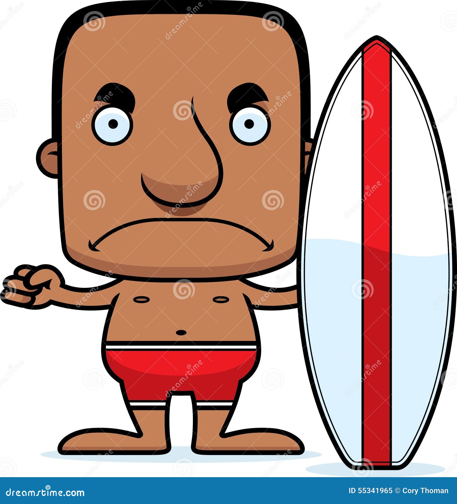 Cartoon Angry Surfer Man stock vector. Illustration of angry - 55341965