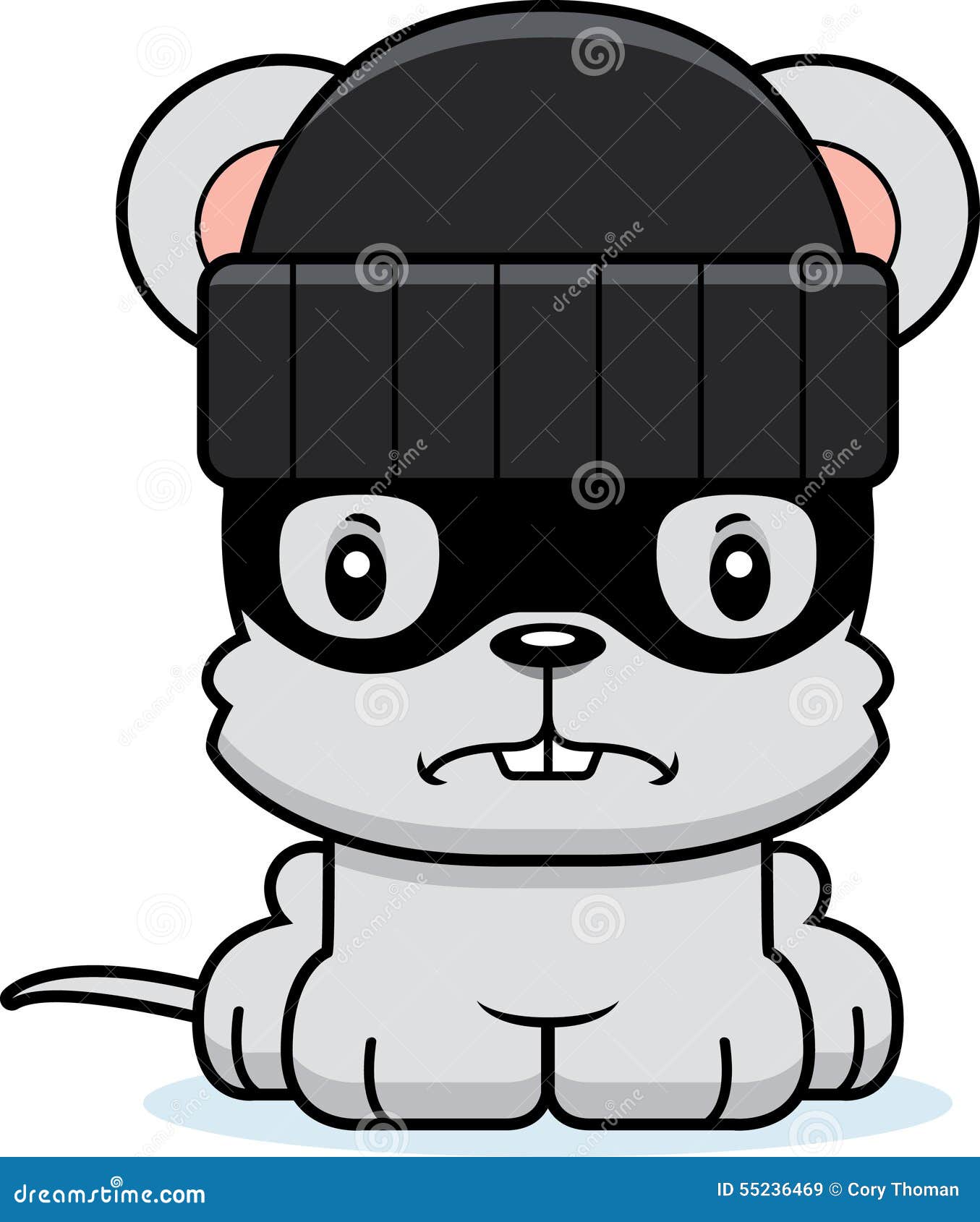 Cartoon Angry Thief Mouse stock vector. Illustration of graphic - 55236469