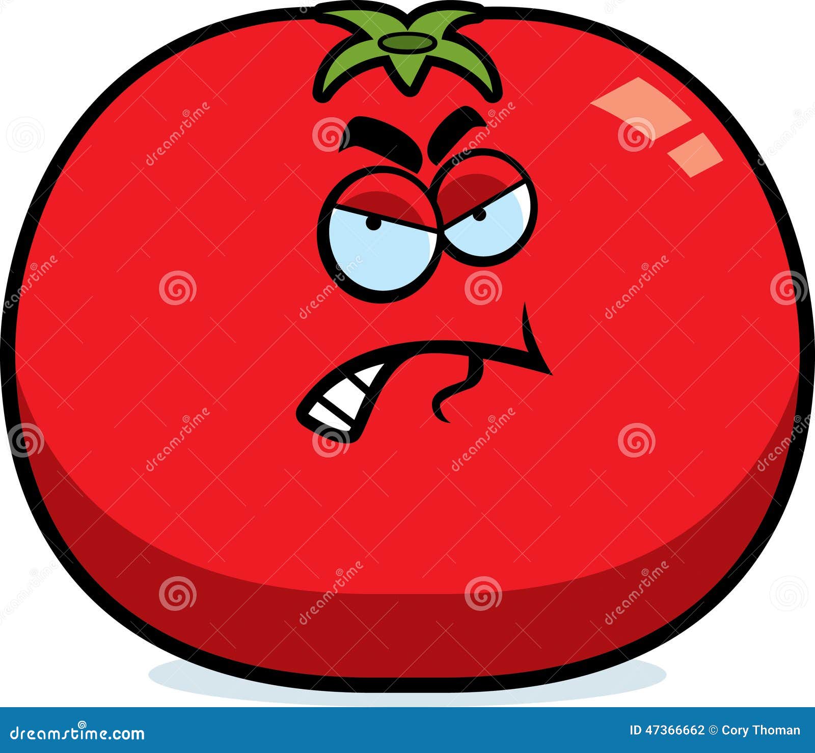 Cartoon Angry Tomato stock vector. Illustration of vector - 47366662