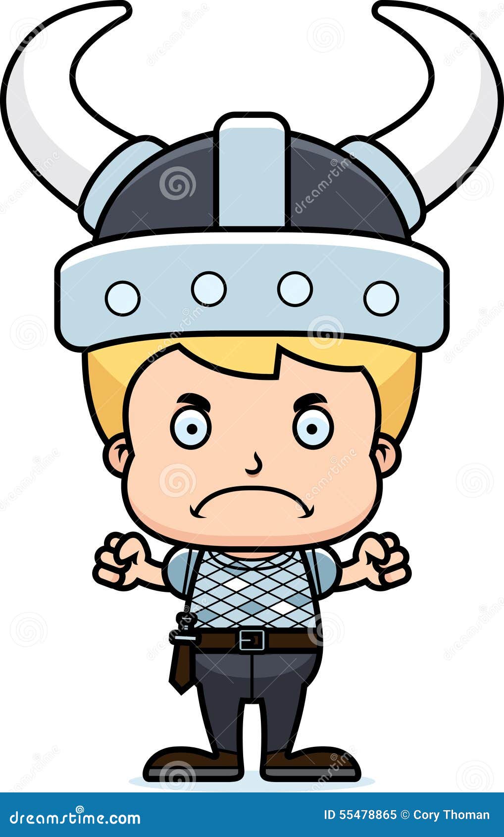 Cartoon Angry Viking Boy stock vector. Illustration of warrior - 55478865